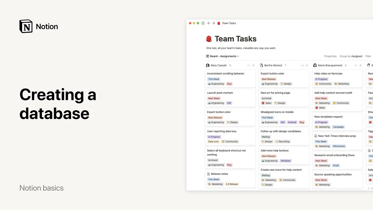Intro to databases – Notion Help Center