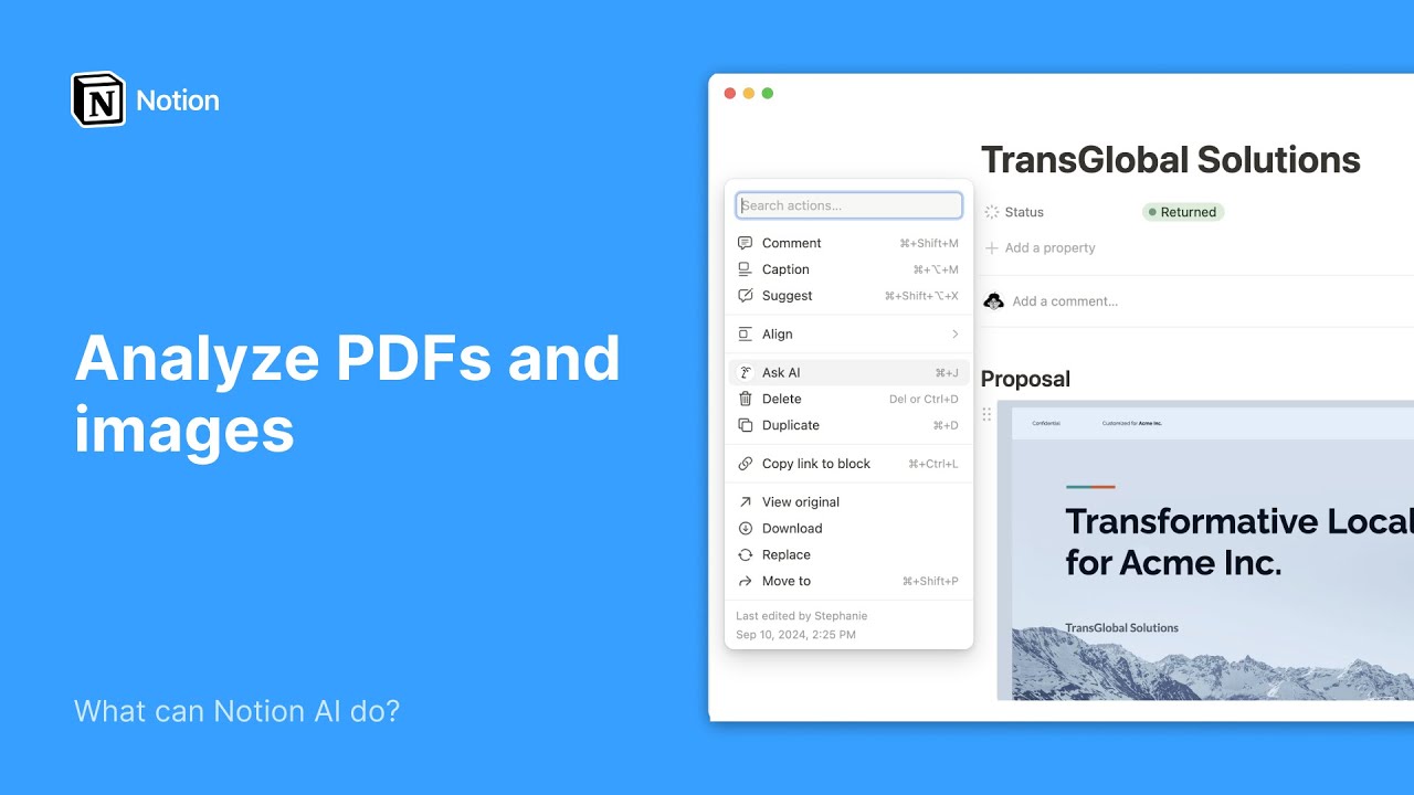 Analyze PDFs and Images