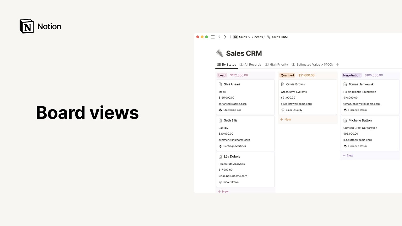 Board view – Notion Help Center