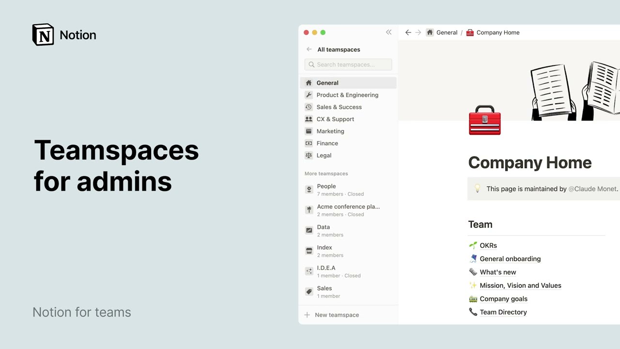 Intro to teamspaces – Notion Help Center