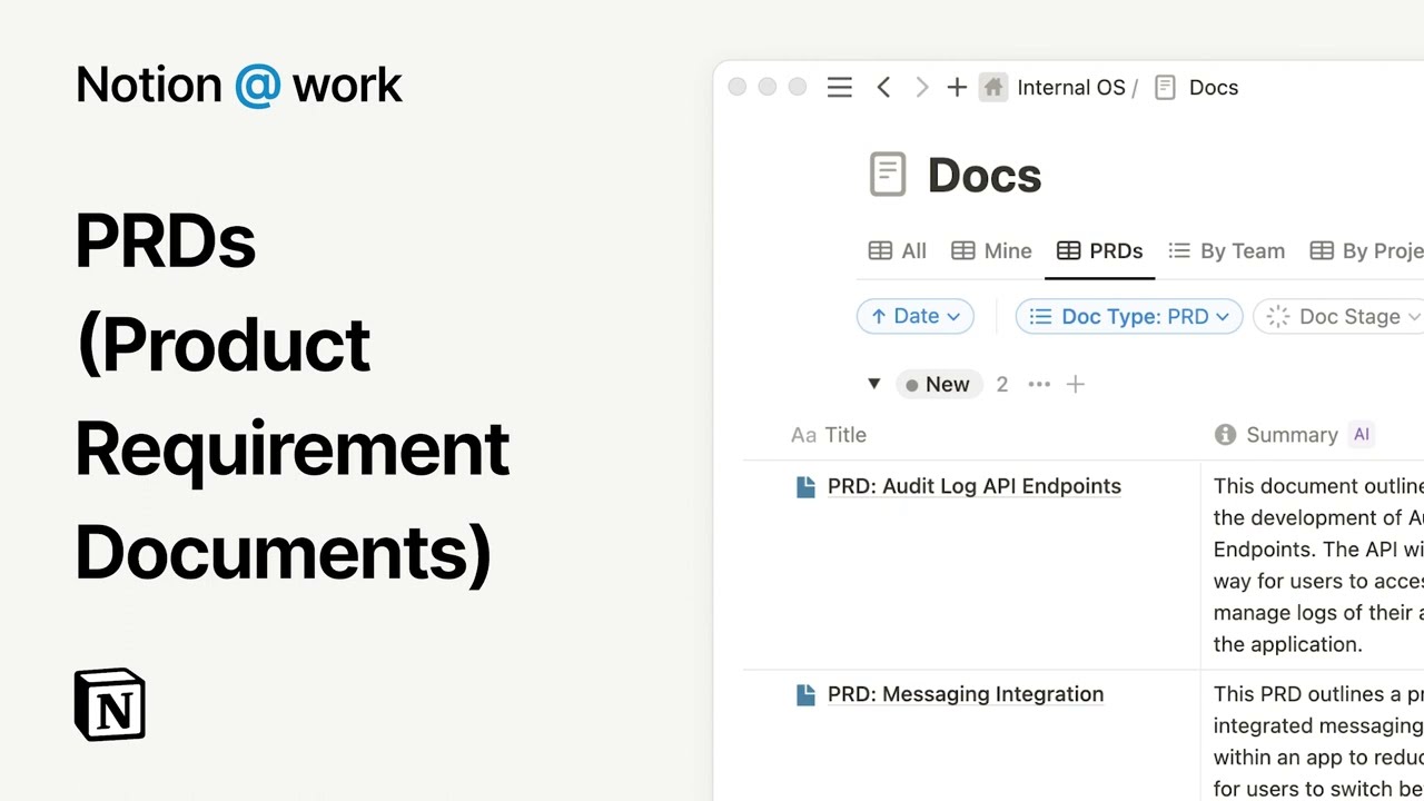 Using Notion for product requirement documents