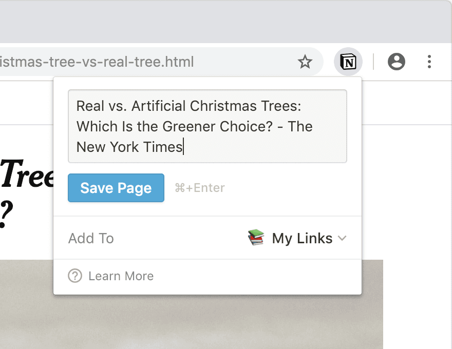Notion Web Clipper for Chrome, Safari, Firefox, and mobile