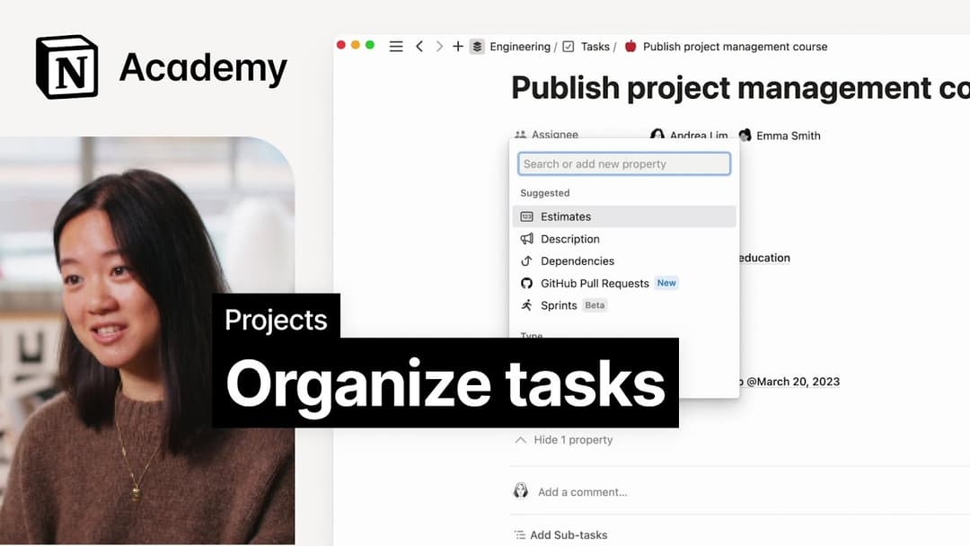 Notion Academy — Getting started with Projects