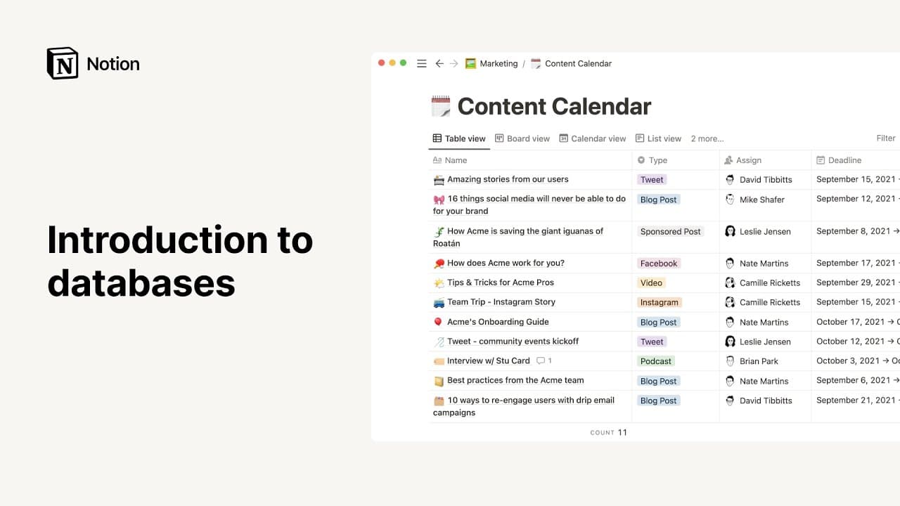 数据库 – Notion帮助中心