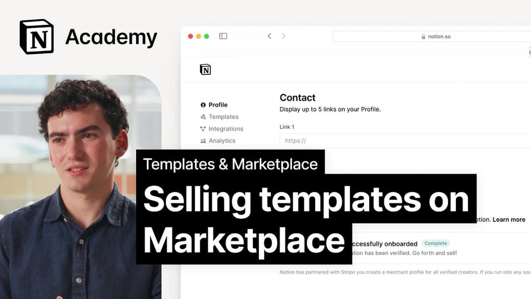 Notion Academy — Getting started with templates and Marketplace