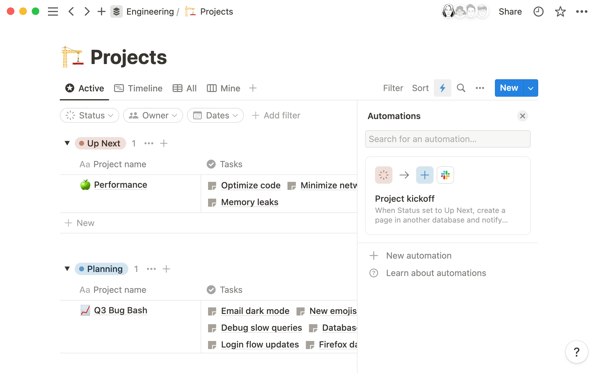 Create Streamlined Project Management Workflows Using Database Automations