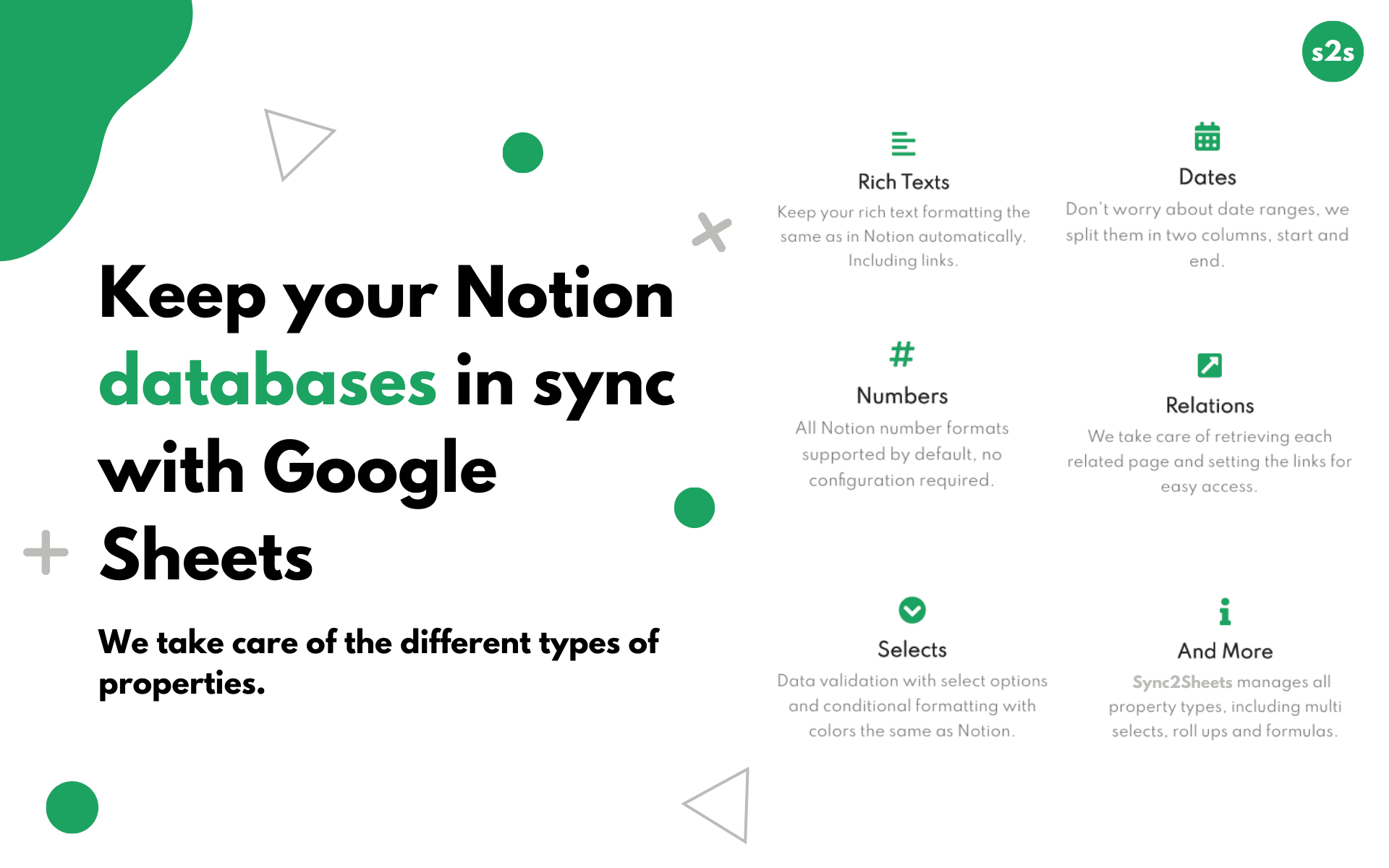Sync2sheets Integrations Connect Your Apps With Notion