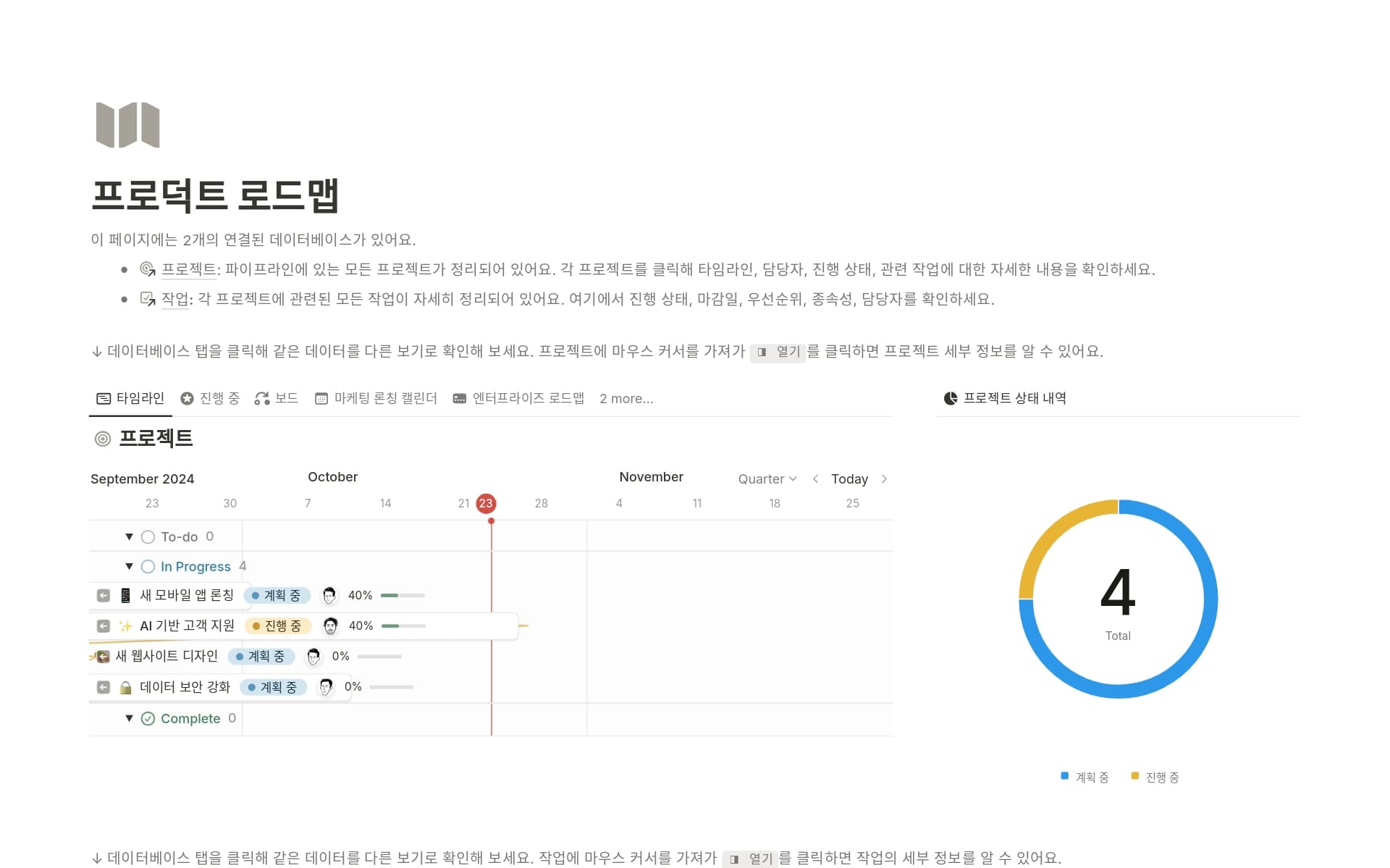 Notion 노션의 무료 프로젝트 템플릿 Notion 노션 마켓플레이스