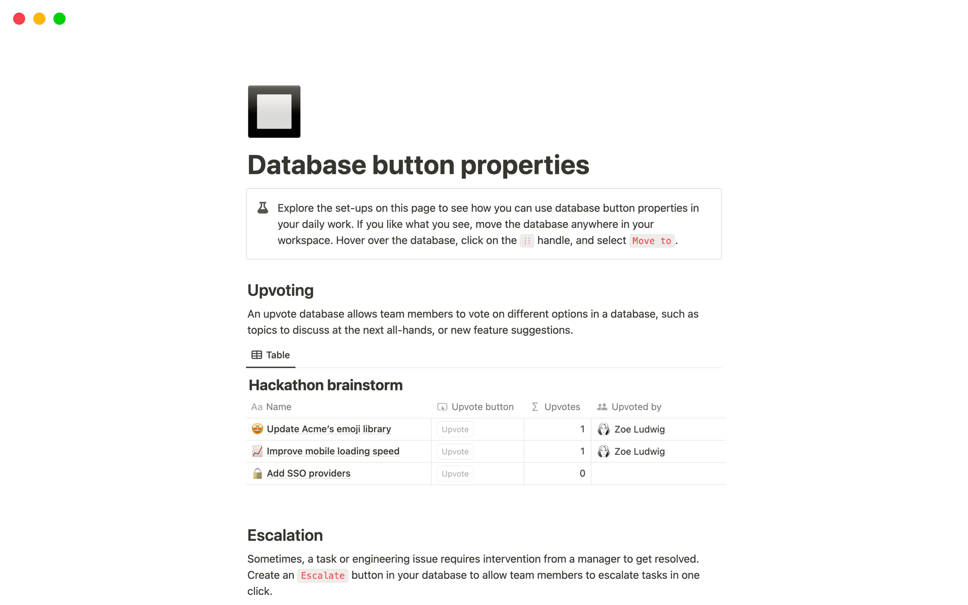 Tutorial Database Button Properties Template By Notion Notion