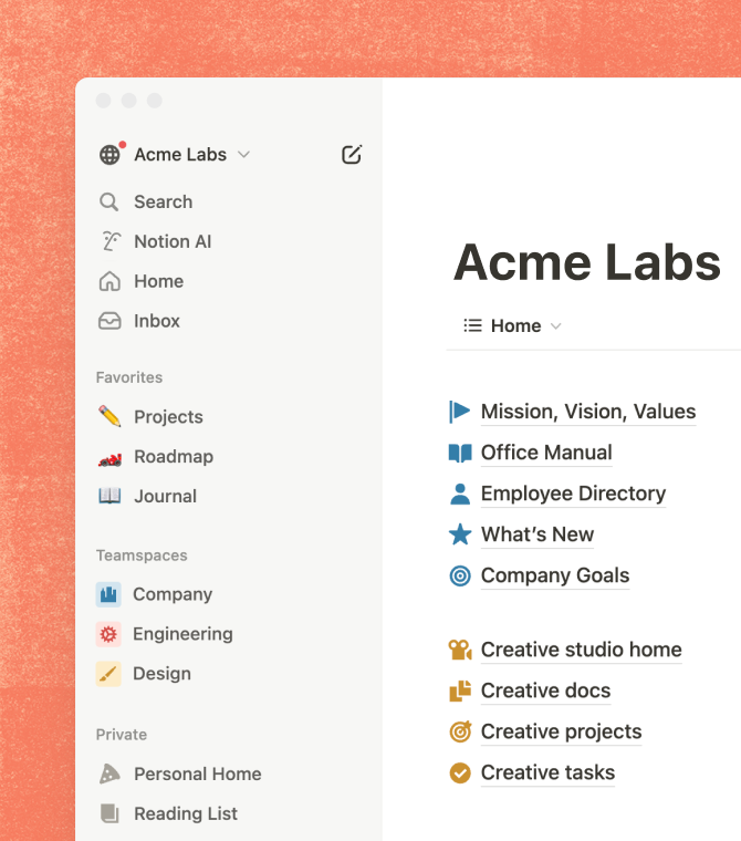 내 위키, 문서, 프로젝트를 모두 한 곳에서 만나는 커넥티드 워크스페이스 | Notion (노션)