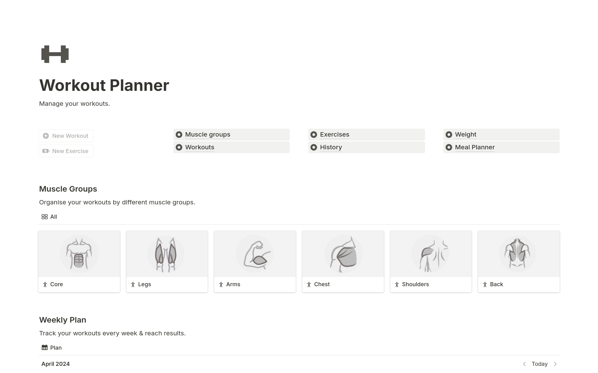 Zone 2 Cardio | Strength | Vo2 _ Workout Tracker Template by Monet | Notion Marketplace