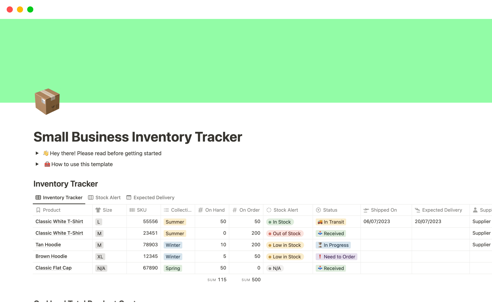 Simplify Inventory Template | Notion Marketplace