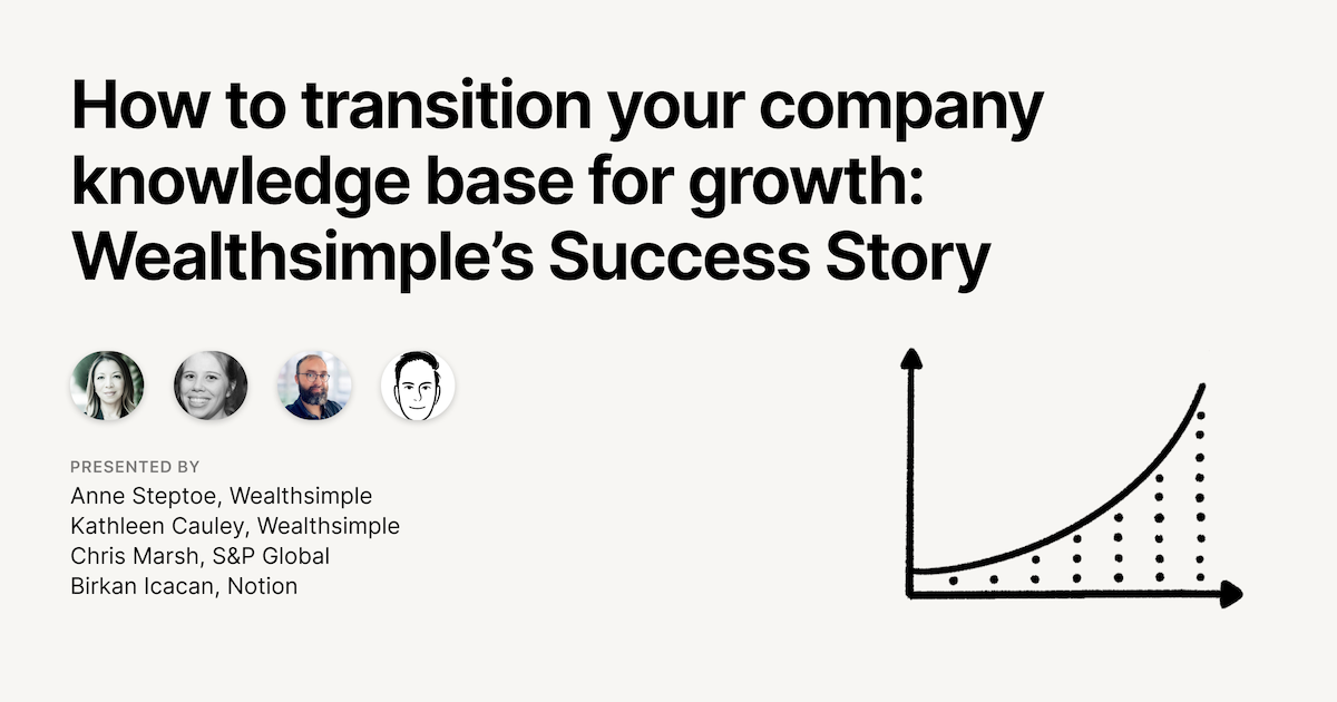 How to transition your company knowledge base for growth: Wealthsimple’s Success Story – Notion ...