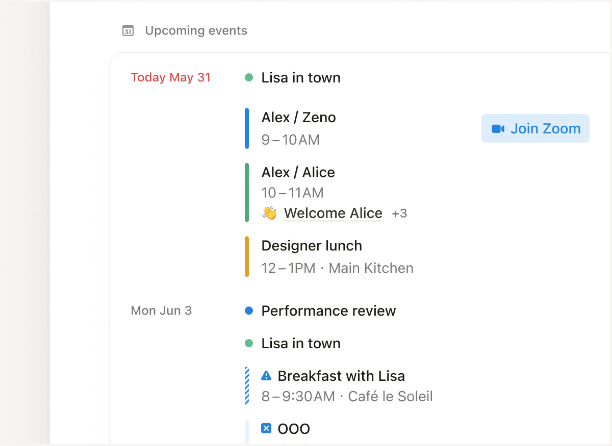 11 de junho de 2024 – Notion 2.40: Página Inicial com calendário ...