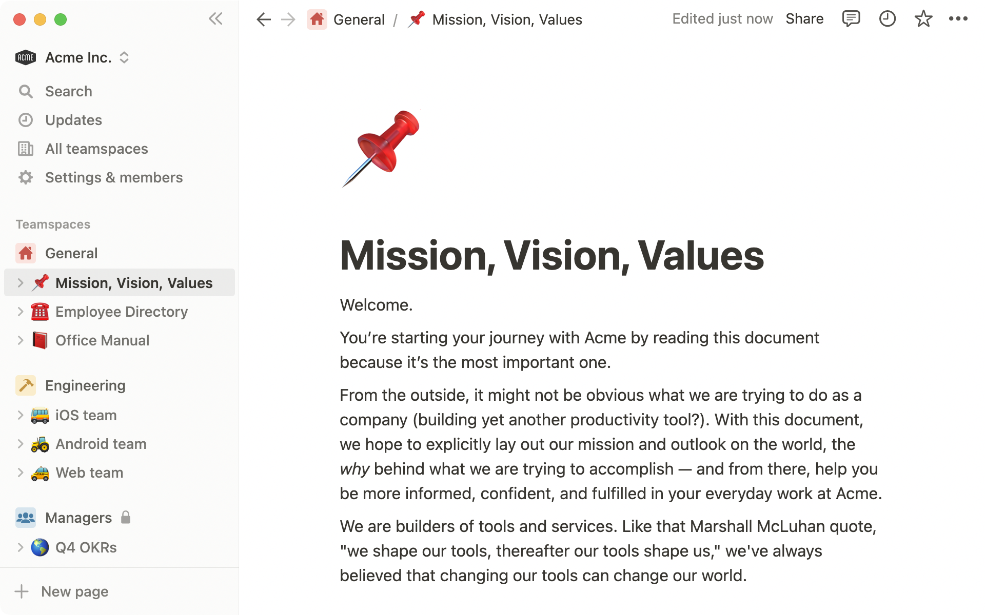 2022年8月29日 – Notion 2.18, now with teamspaces