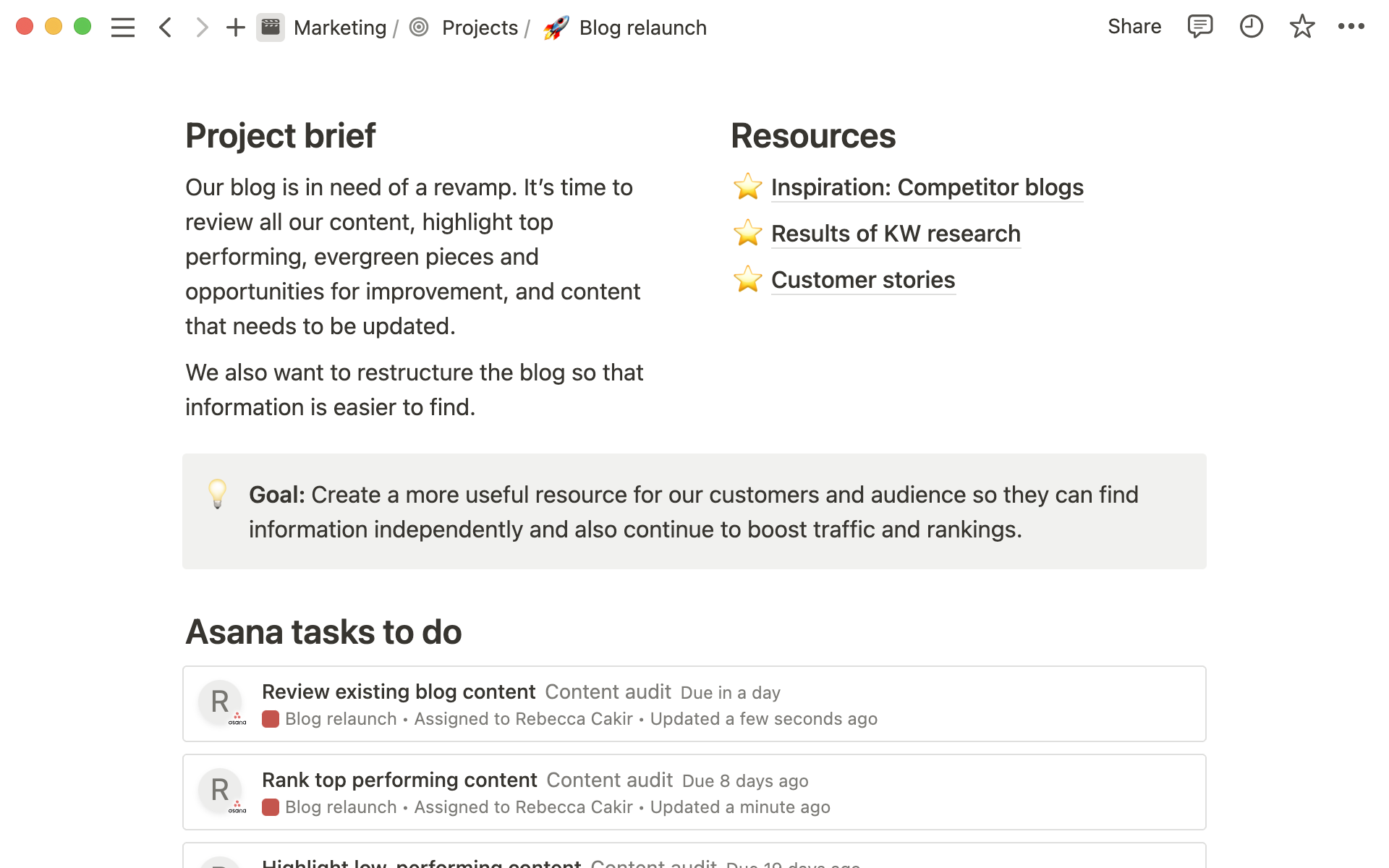 Use Asana link previews to keep your teams on the same page