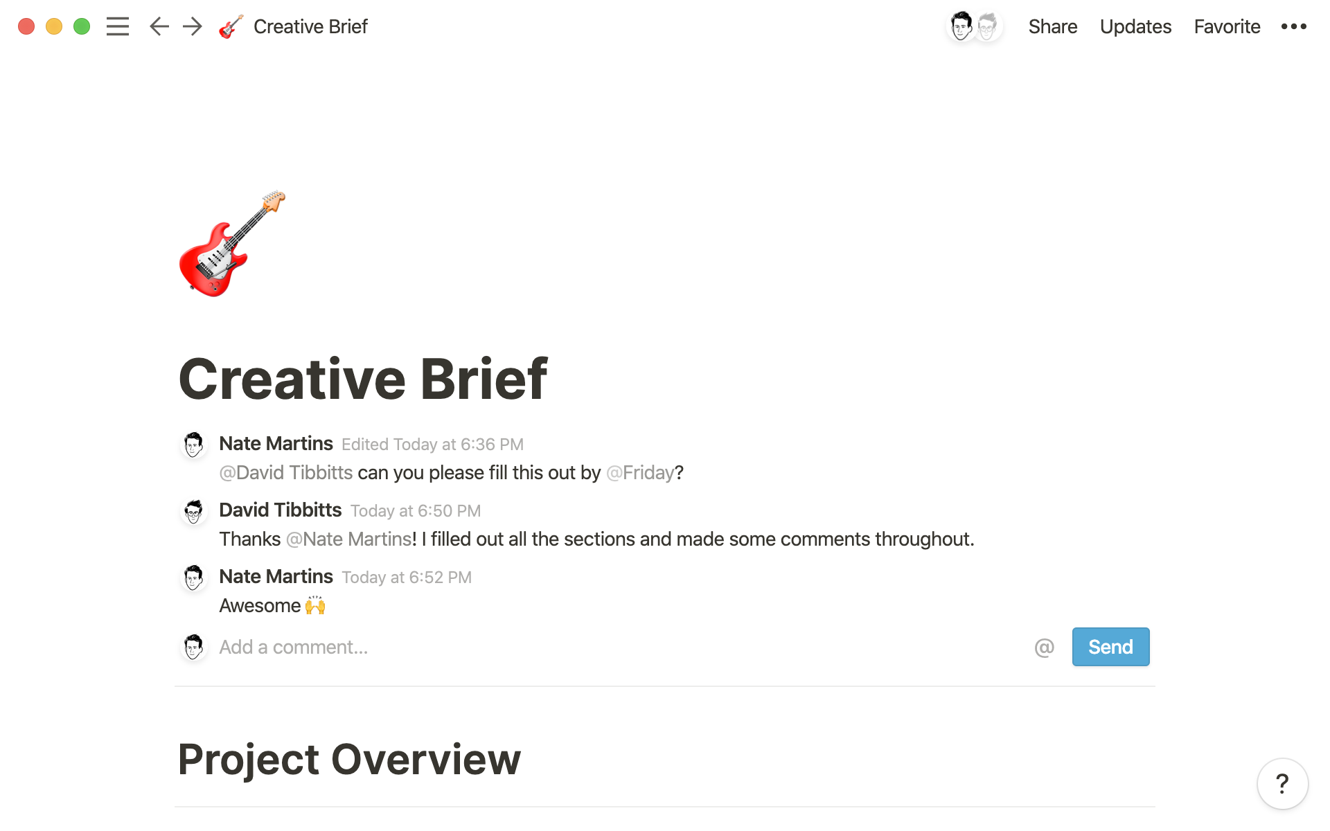 How teams can use comments for better collaboration