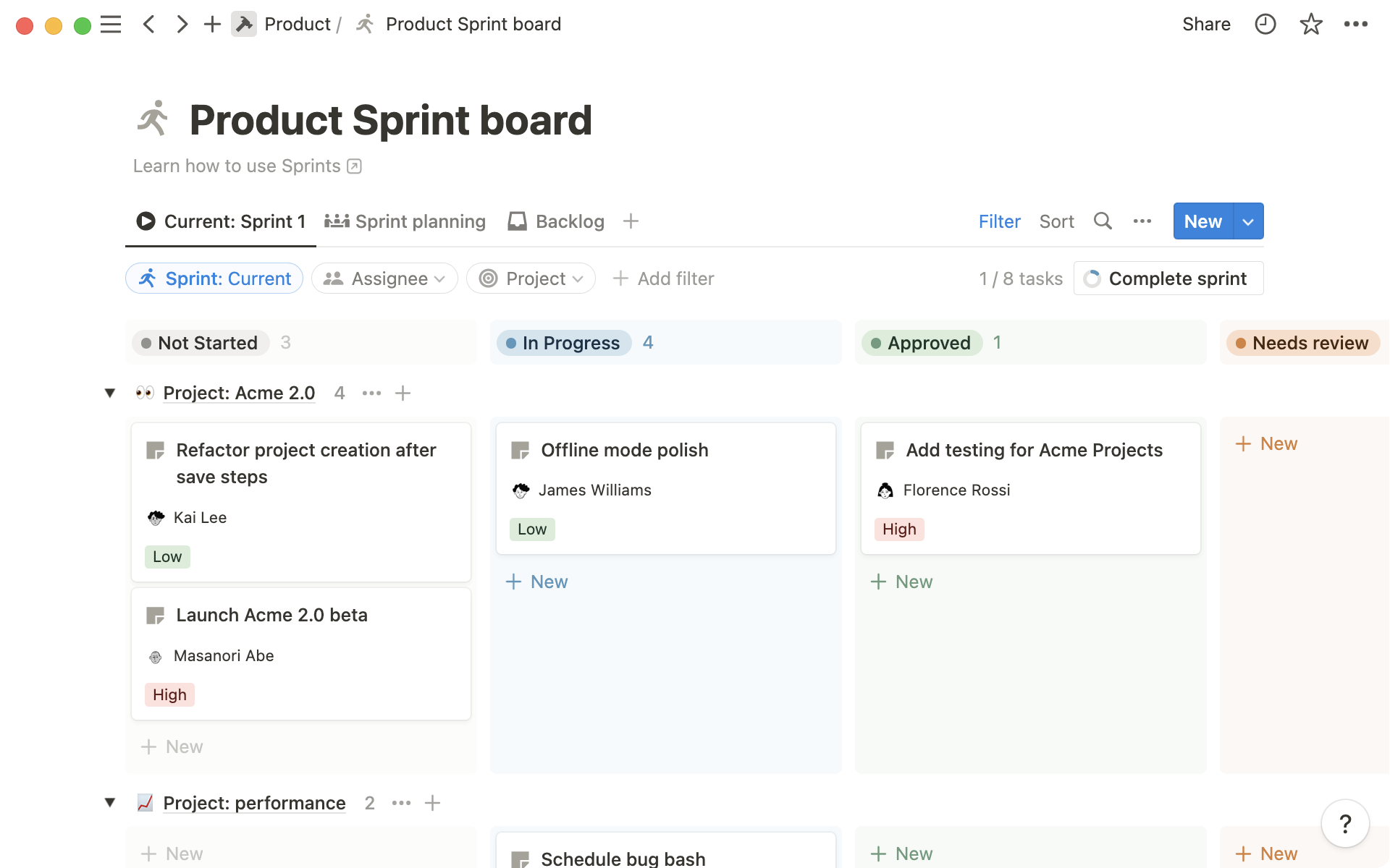 Cómo usan Notion los equipos de desarrollo y producto para planificar sprints