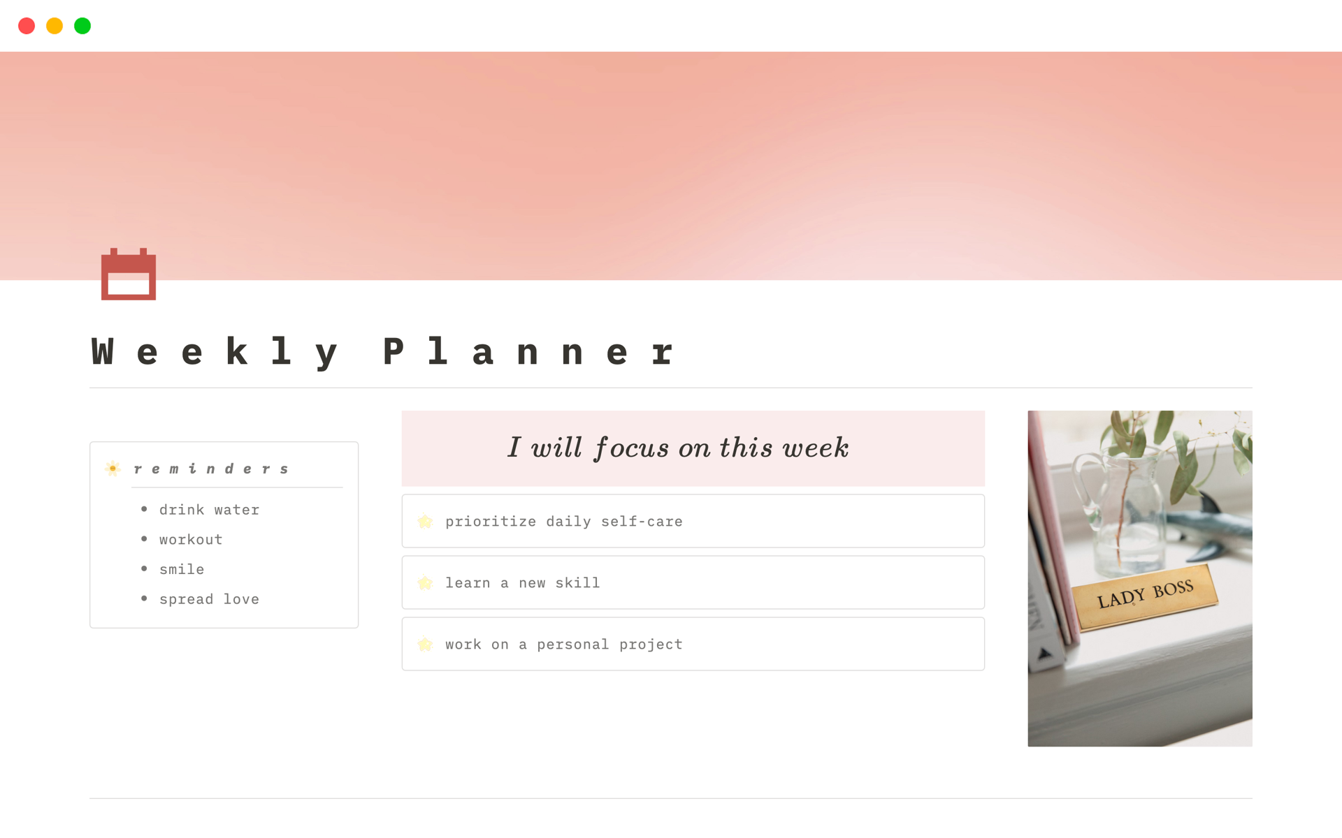 Simple To-Do Page Template by Mindful Pills | Notion Marketplace