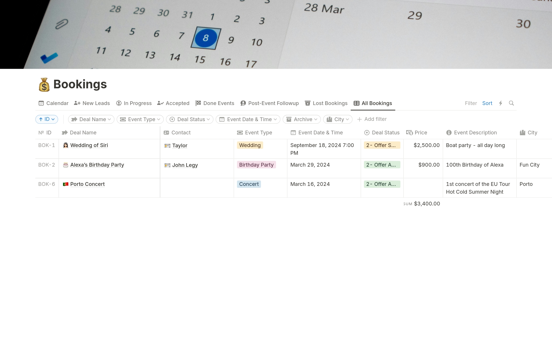 Band Management Workspace Template | Notion Marketplace
