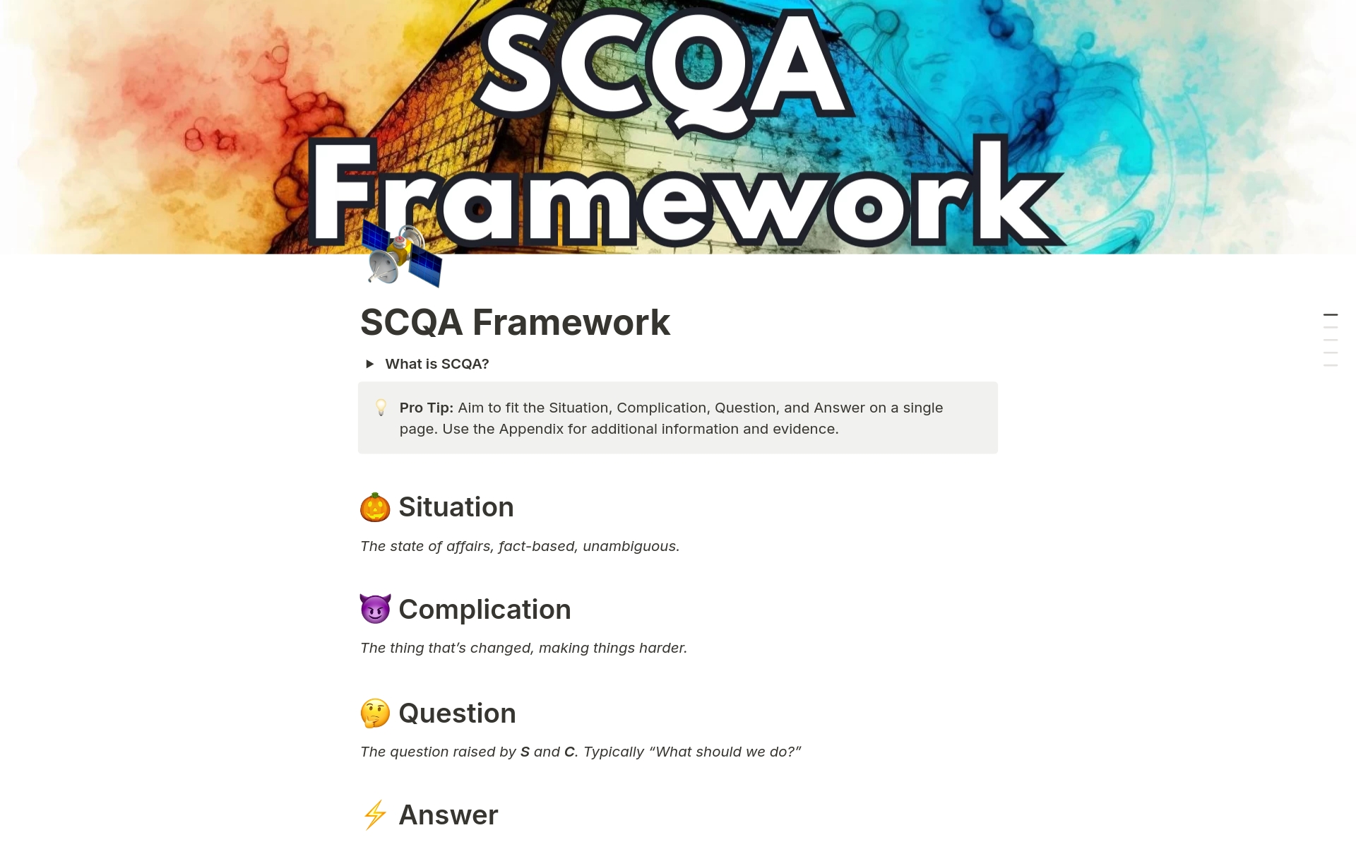 Scqa Framework Template By Max Antonov Notion Marketplace