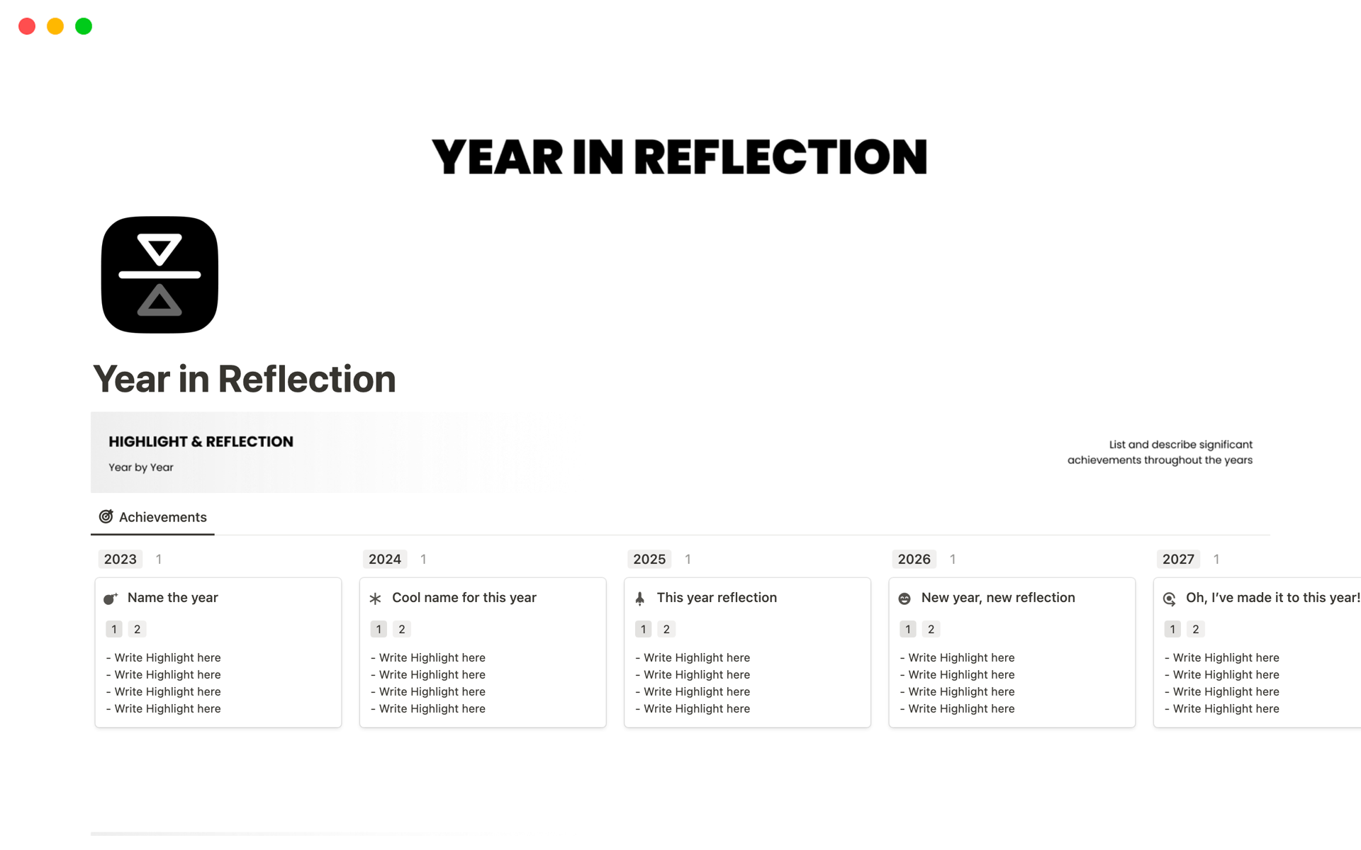 New year resolution Questions to ask your Self Template | Notion Marketplace