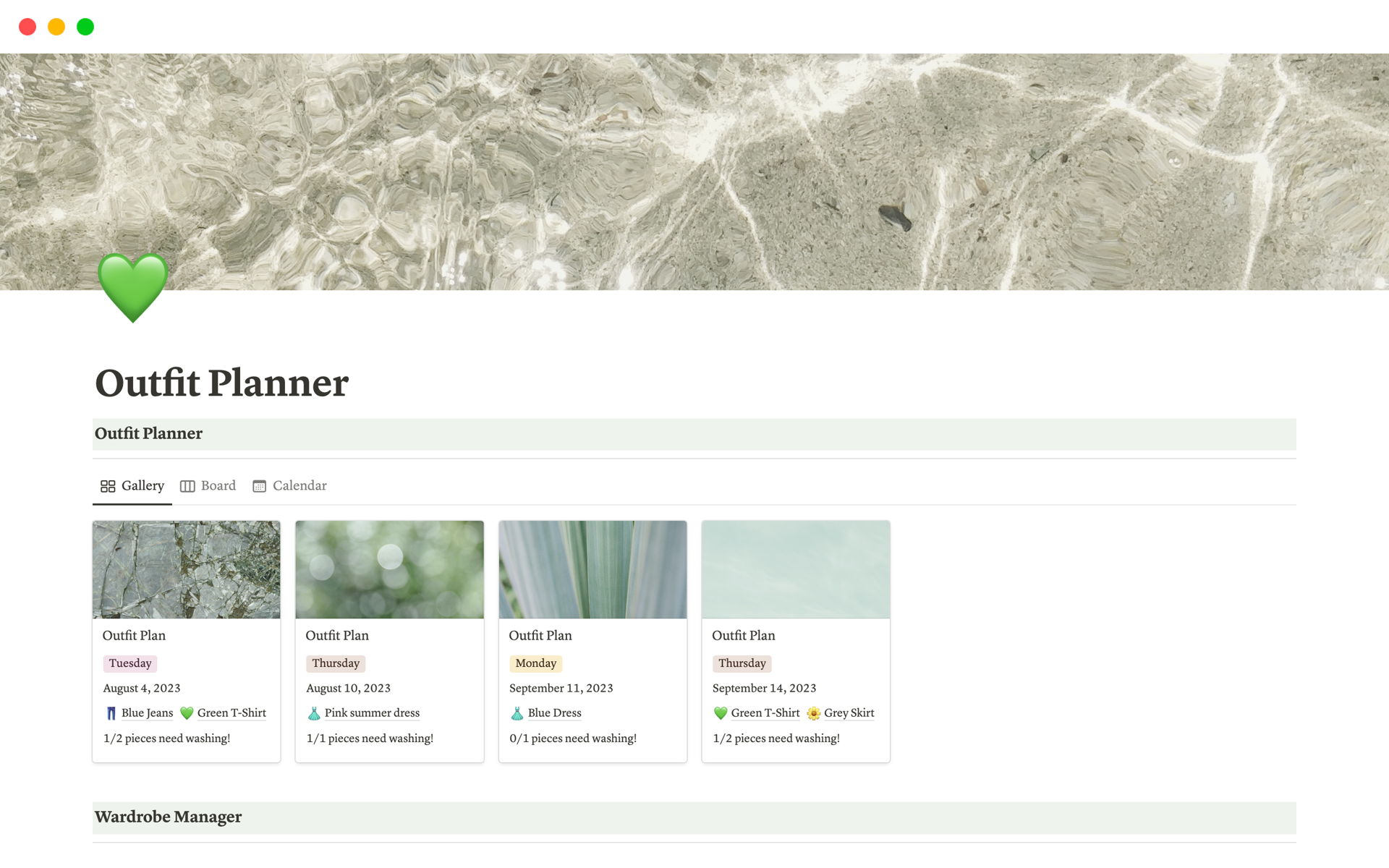 Outfit Planner Template by Stencilology | Notion Marketplace