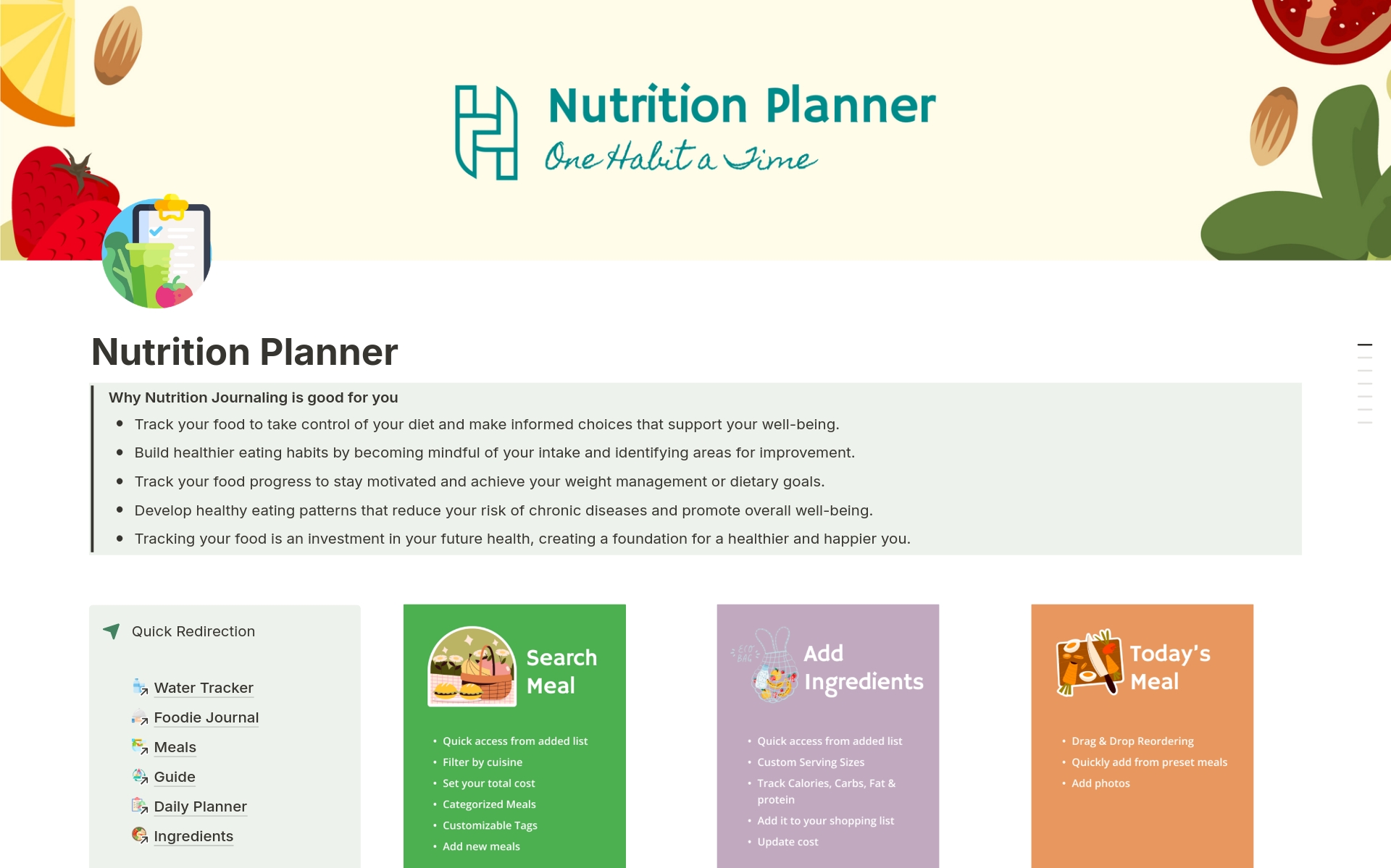 Nutrition 2.0 Template | Notion Marketplace
