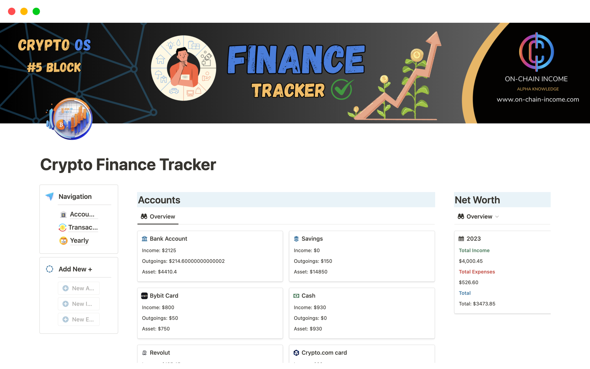 Crypto Finance Tracker Template by Nixi | Crypto ⚡ | Notion Marketplace