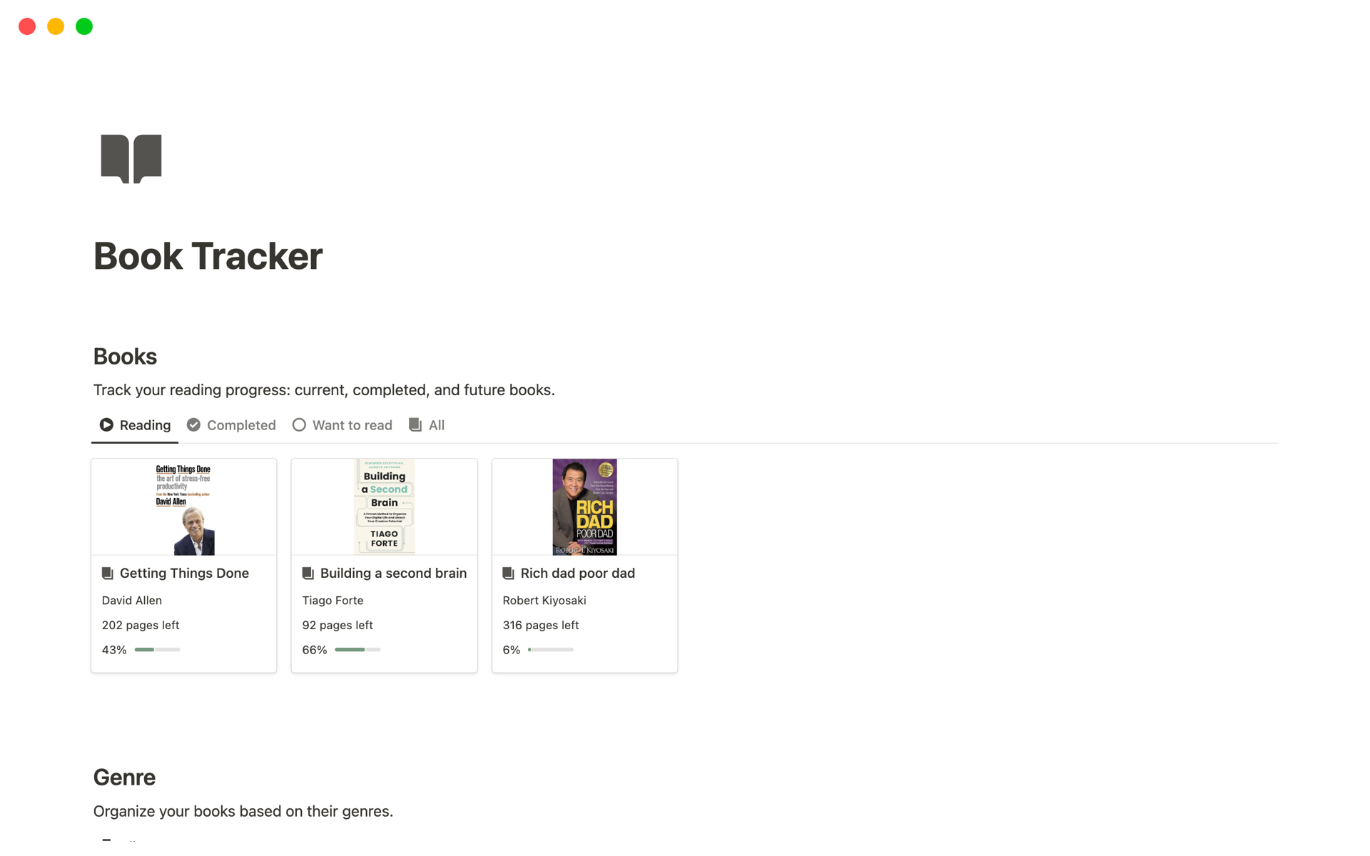 Book Tracker - Reading List Template | Notion Marketplace