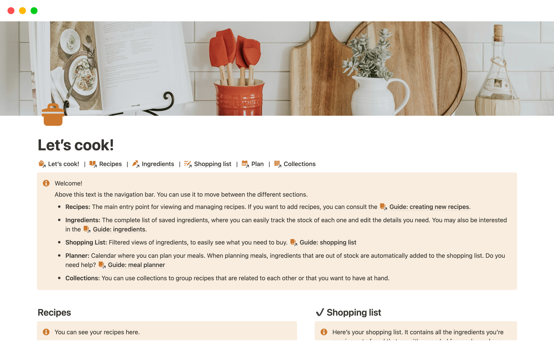 Let’s cook! Template | Notion Marketplace