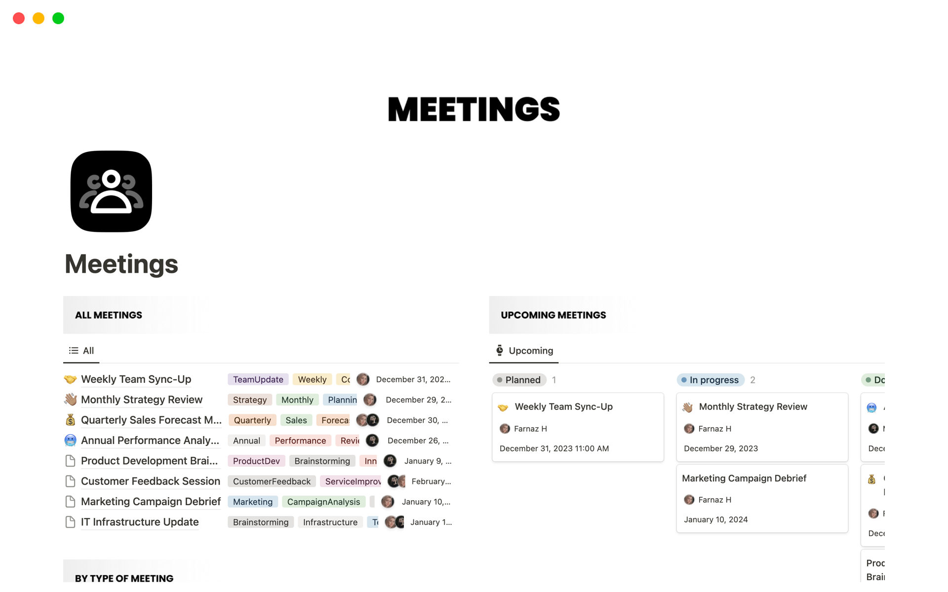 The Executive Meeting Manager Hub Template by The Notion Executive ...