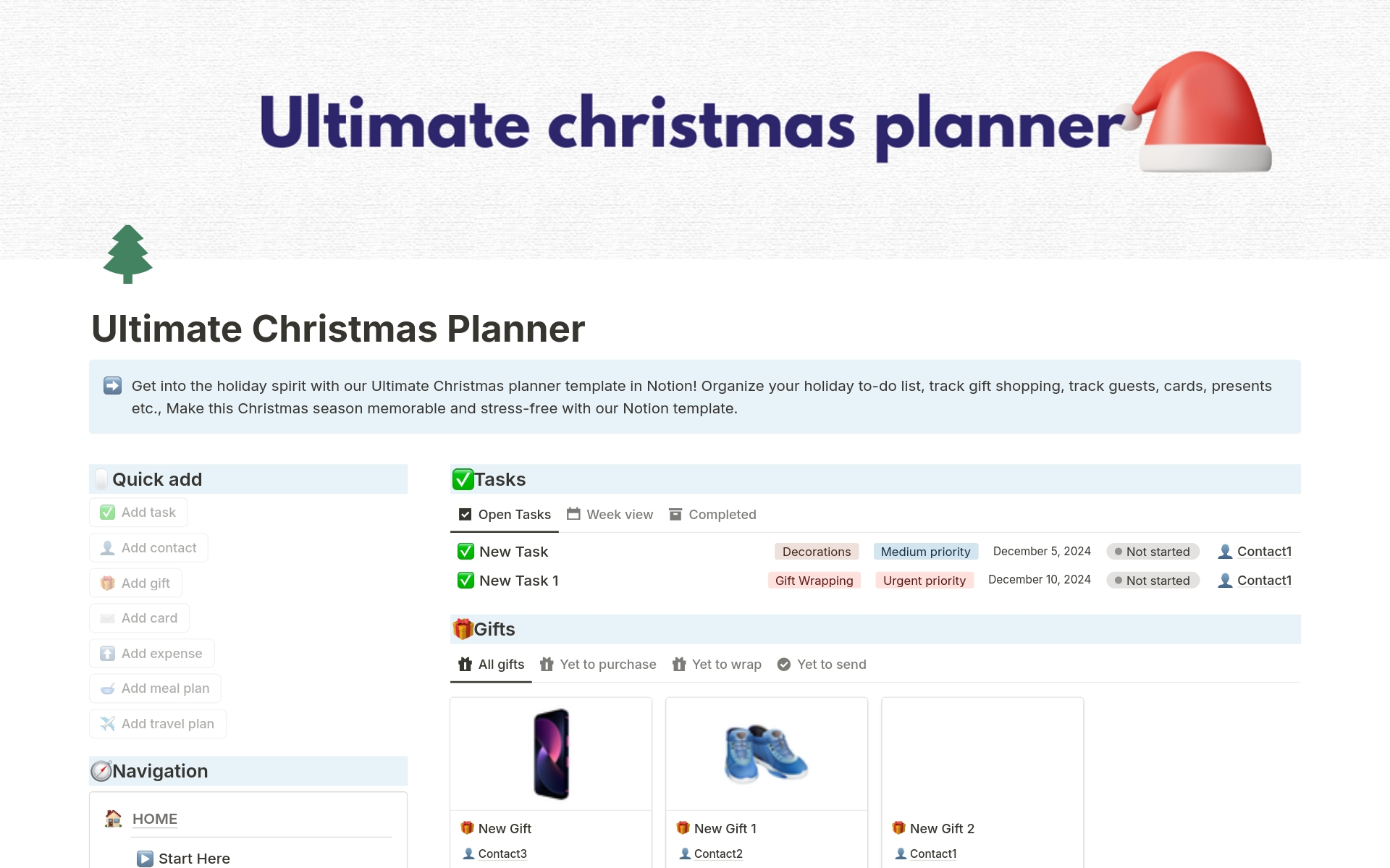 Christmas Planner Template by Locominder | Notion Marketplace