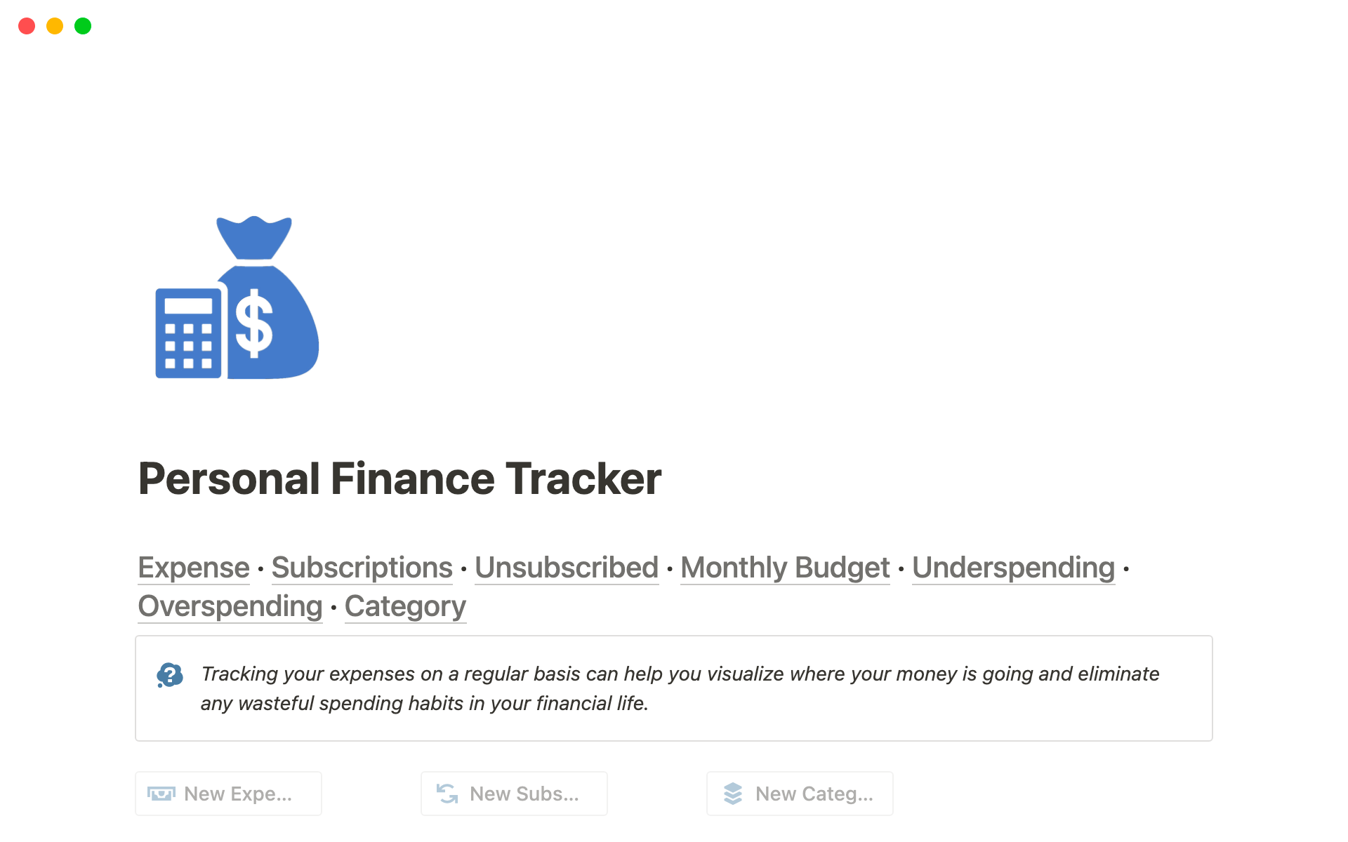 Personal Finance Tracker Template by Auctor | Notion Marketplace