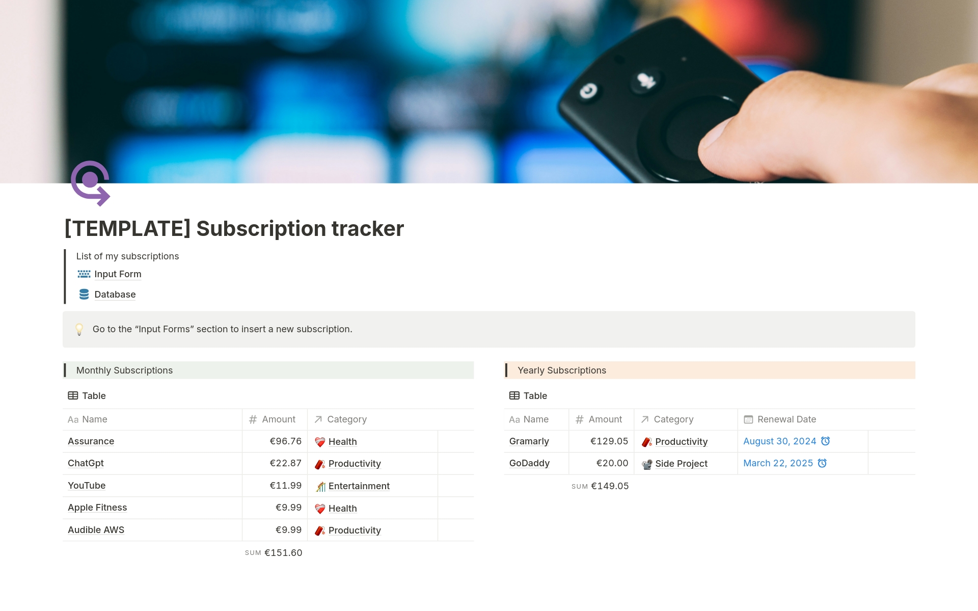 Finance Tracker Template by LifeOptimization | Notion Marketplace