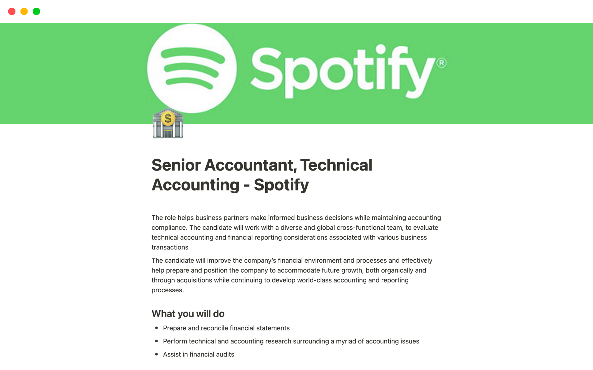 Job Description Repository Template by First Round Capital | Notion ...