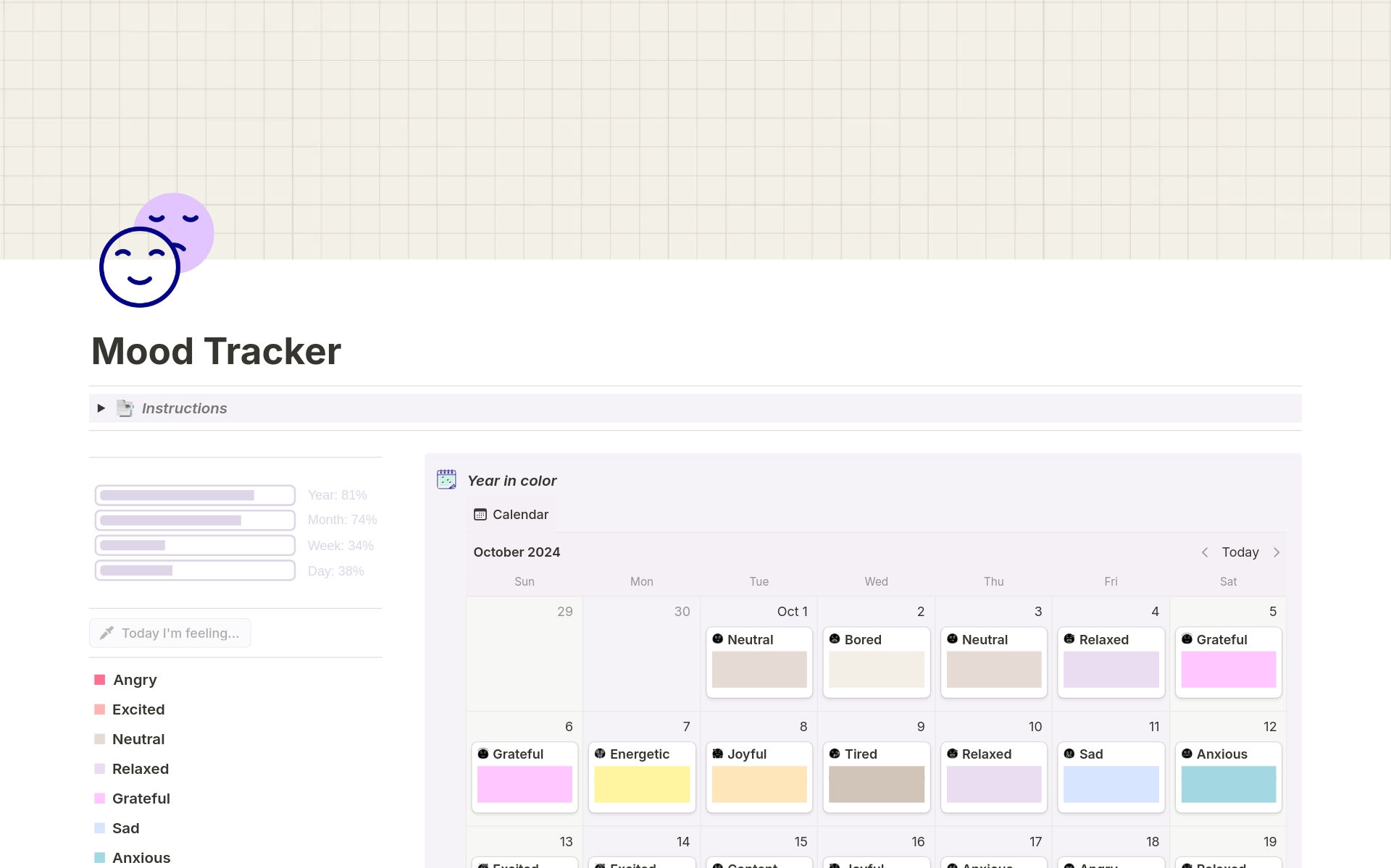 Modelos grátis para Painel semântico do Notion | Marketplace do Notion