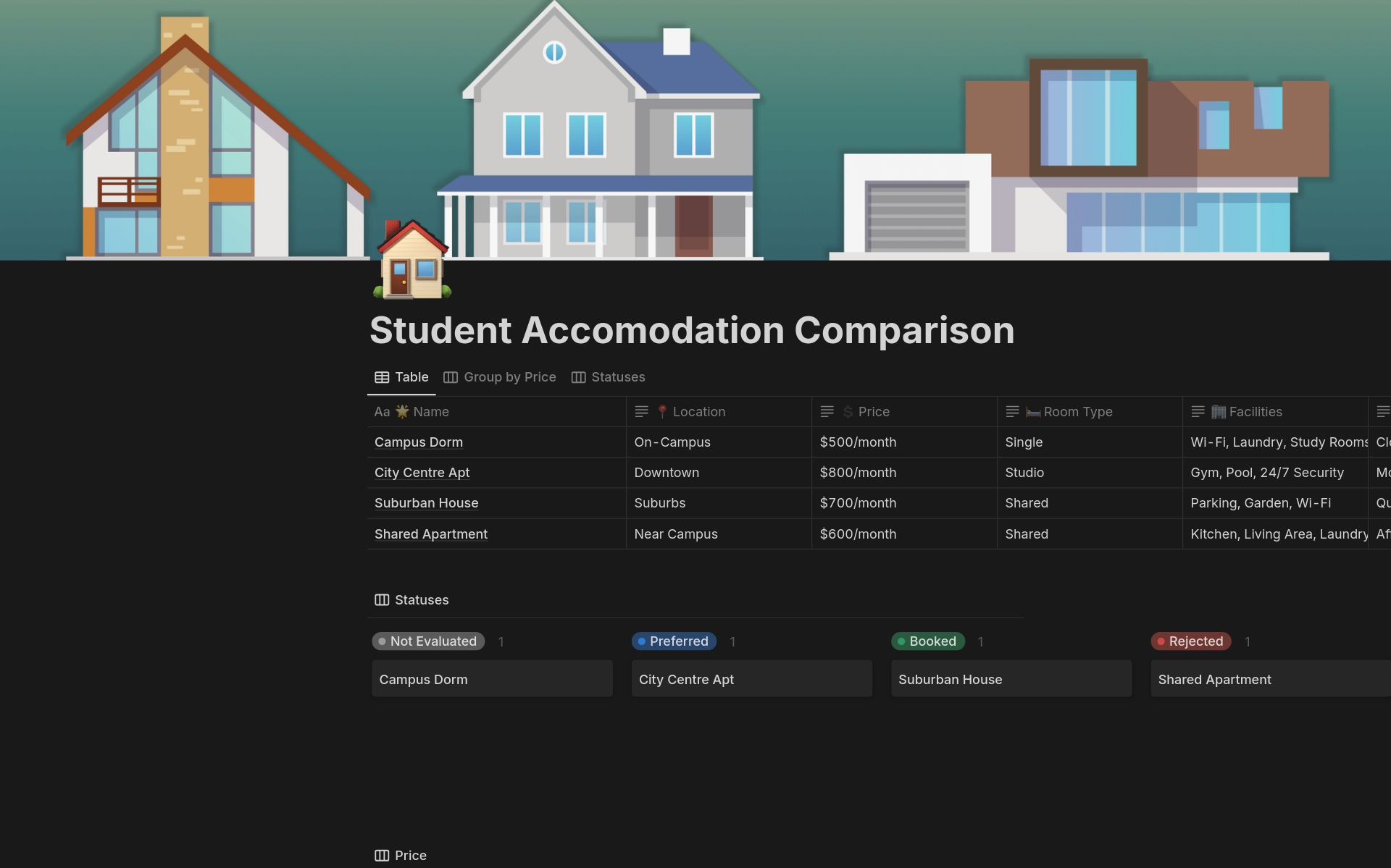 IELTS Course Comparison Template by TogepiLinhVuu | Notion Marketplace