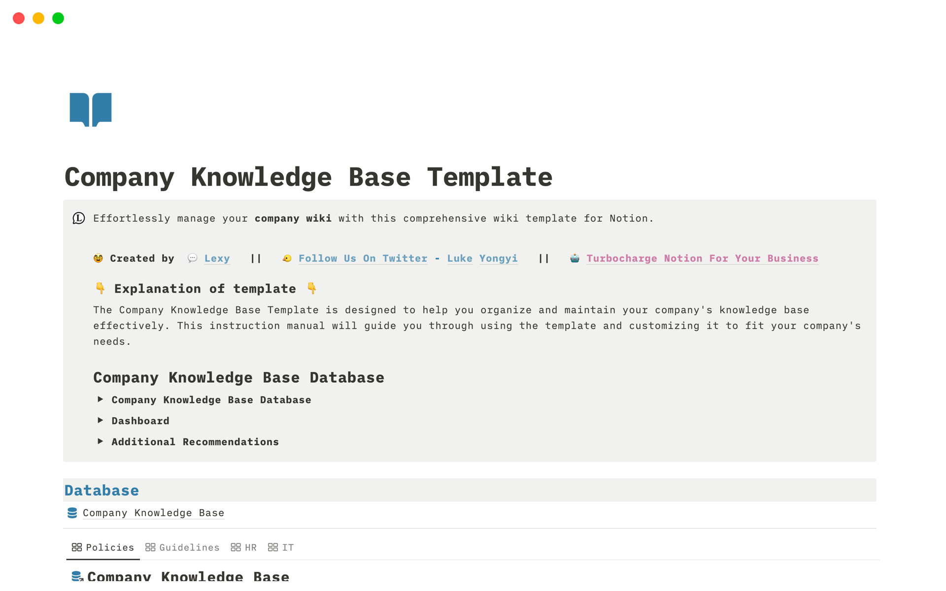 Top Product Knowledge Base Templates for Product Owners | Notion ...