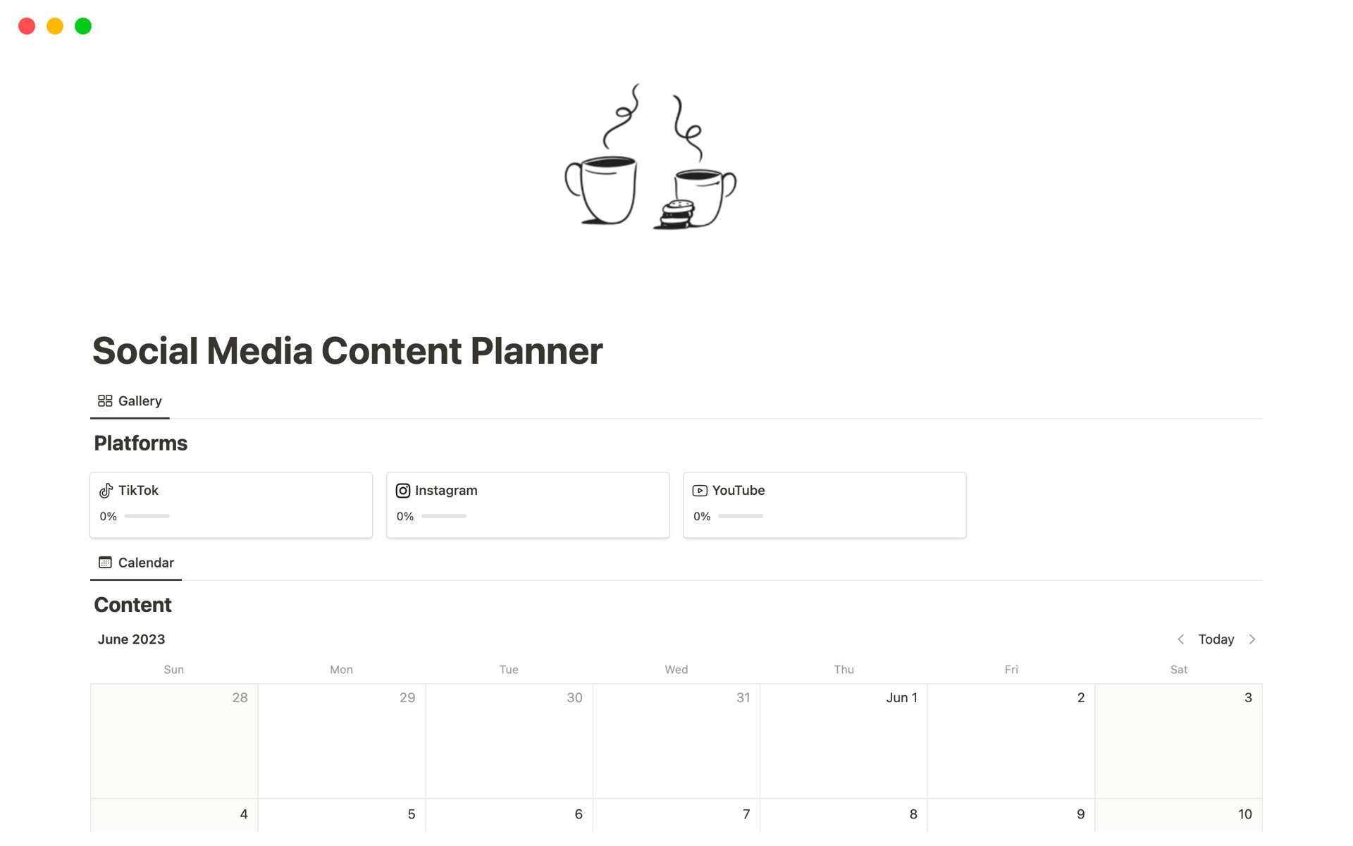 Ultimate Content Planner for Social Media Template by The Goodies Lab ...