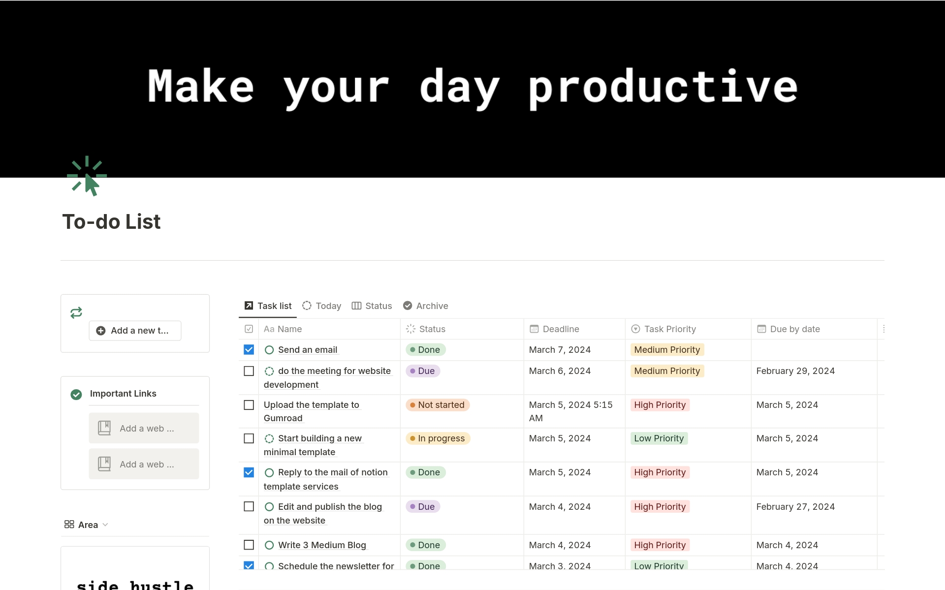 To-Do List Template | Notion Marketplace