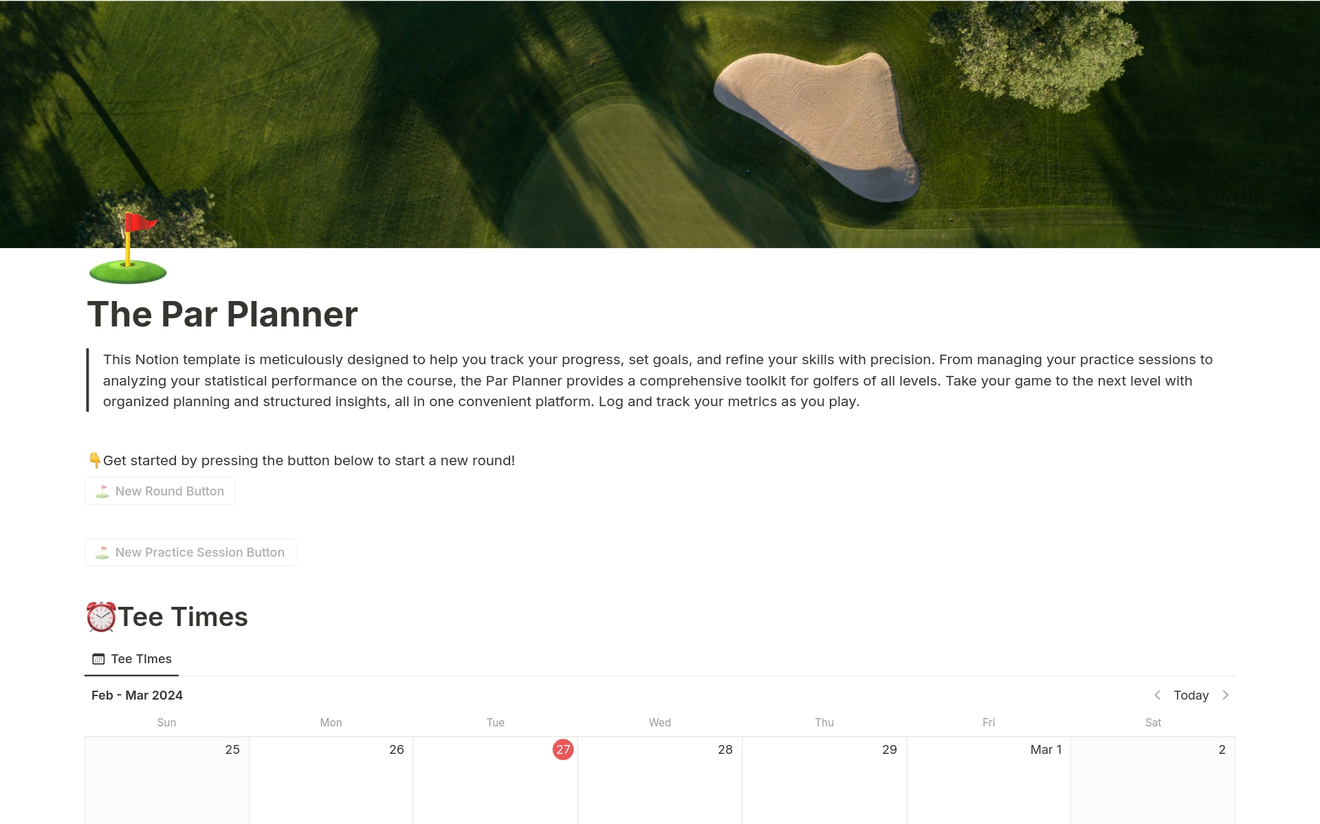 The Par Planner Template | Notion Marketplace