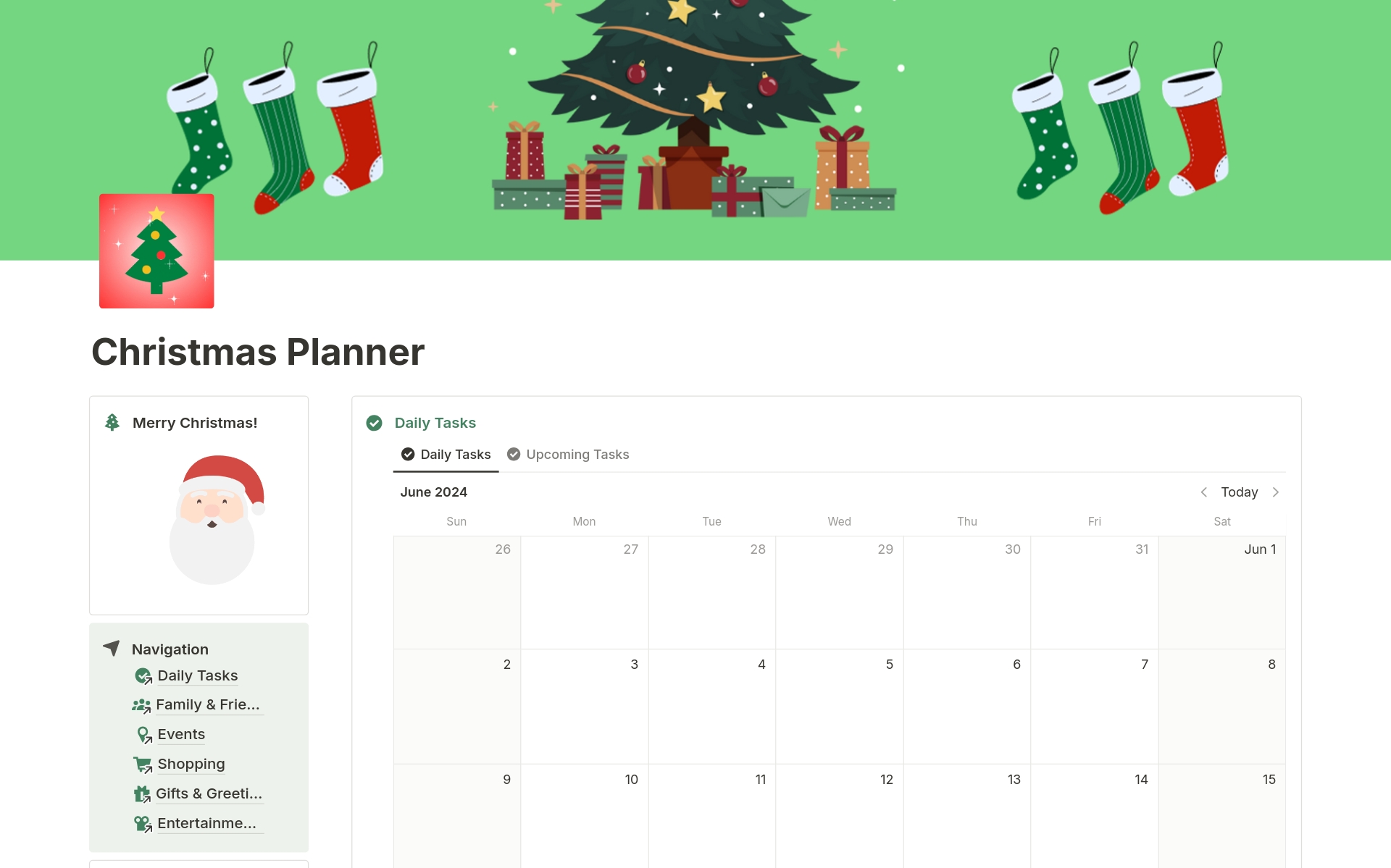 Christmas Planner Template by Locominder | Notion Marketplace