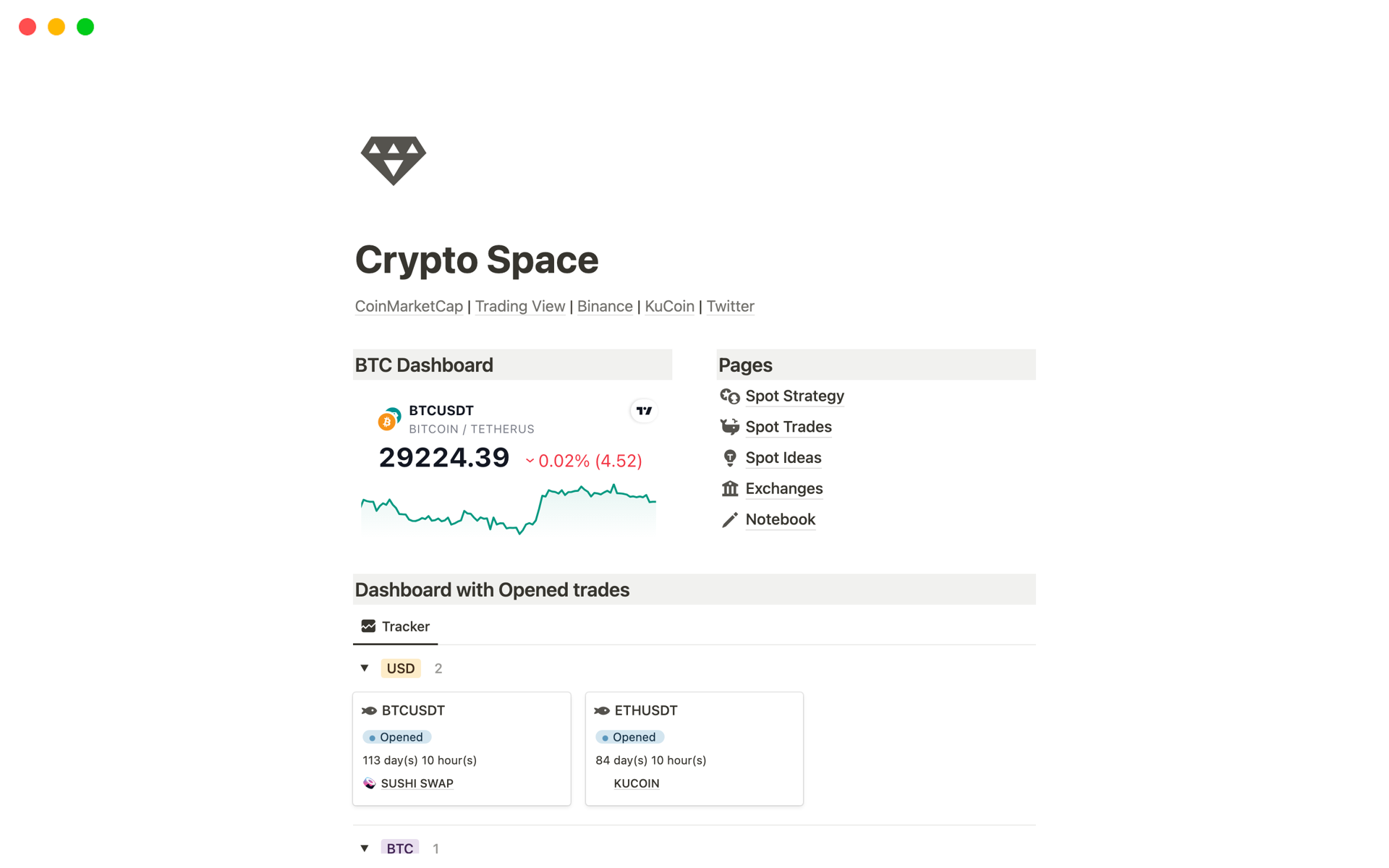 Crypto Finance Tracker Template by Nixi | Crypto ⚡ | Notion Marketplace