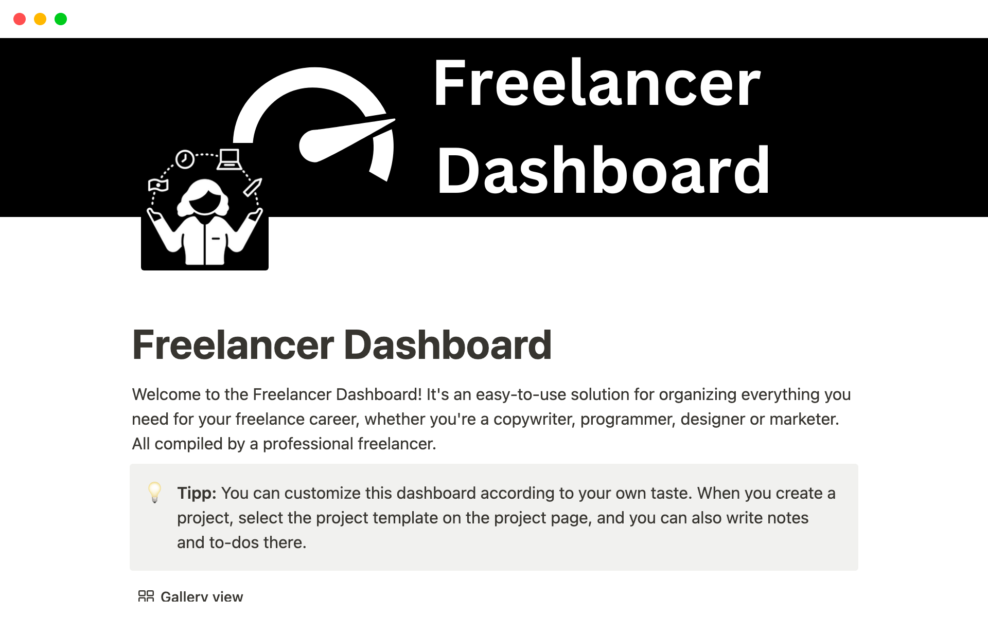 All-in-one freelancer organization Template by Alice Esc | Notion Marketplace