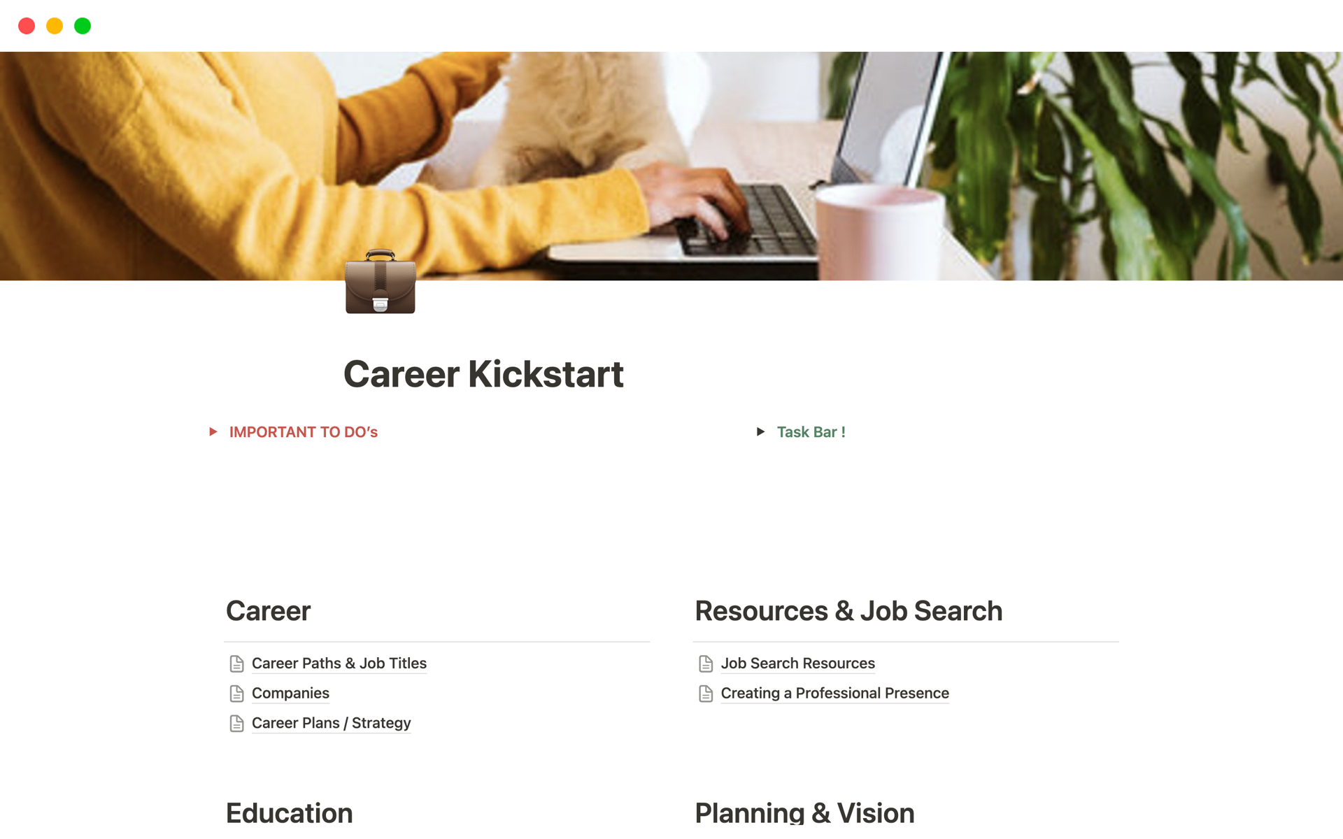 Career Kickstart Template by Adtemps | Notion Marketplace