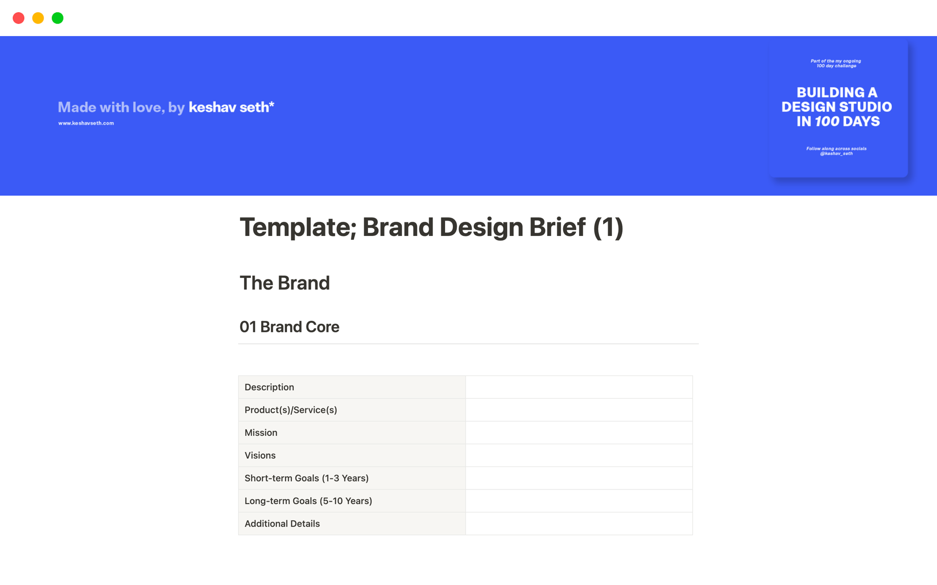 Top Design Brief Templates for Product Designers | Notion Template ...