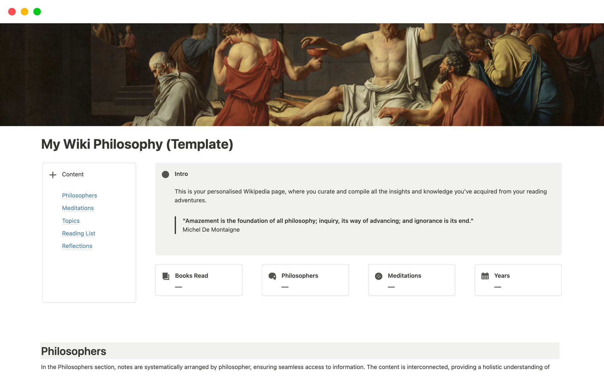My Wiki Philosophy Template | Notion Marketplace