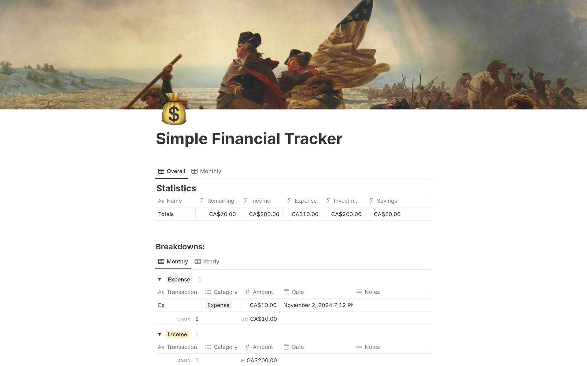 Finance Tracker Template by LifeOptimization | Notion Marketplace