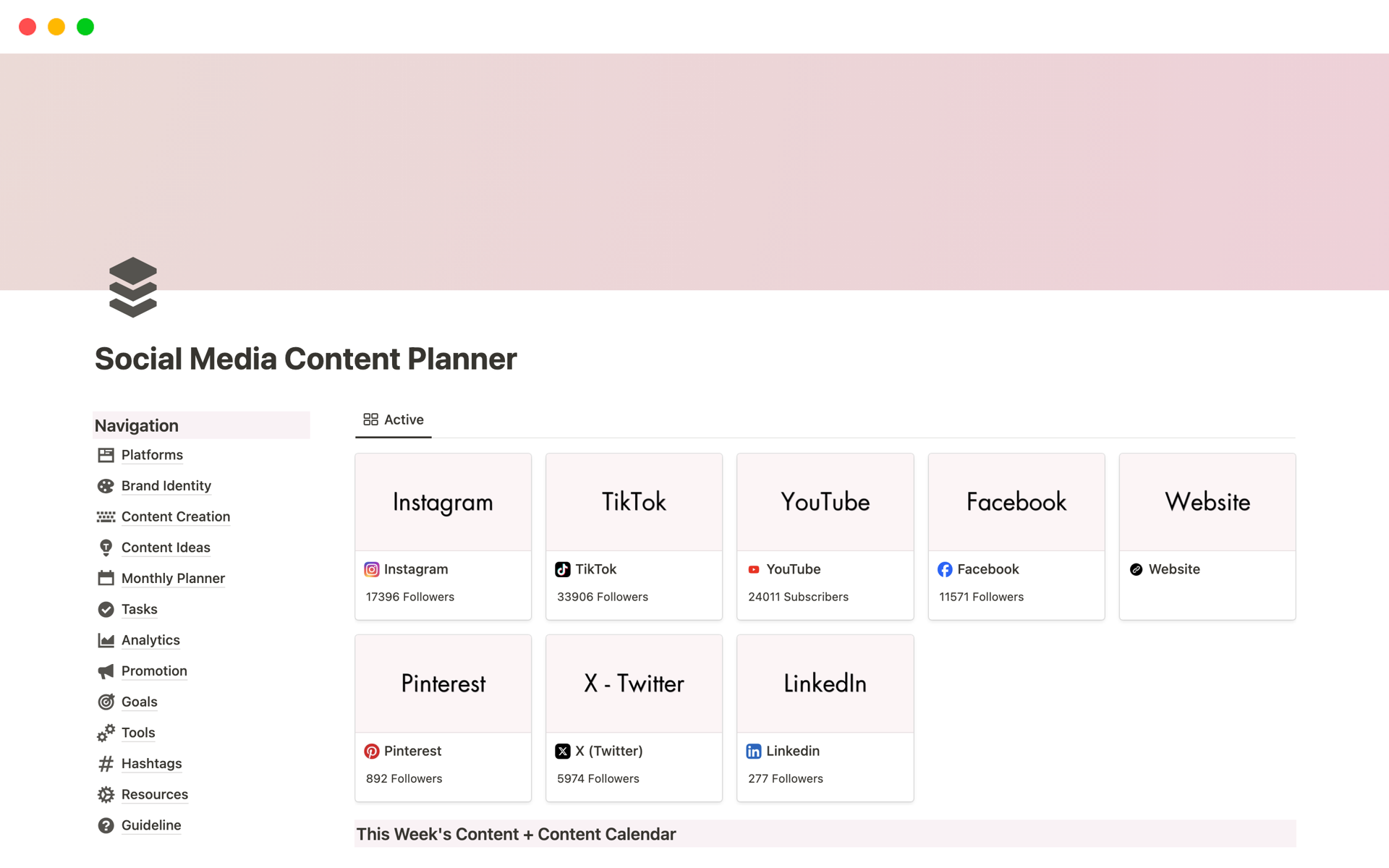 Ultimate Content Planner for Social Media Template by The Goodies Lab ...